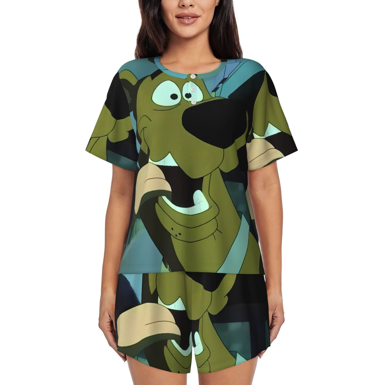 Horeoi Scooby-Doo Print Girls Princess Nightgowns Flutter Sleeves Night ...