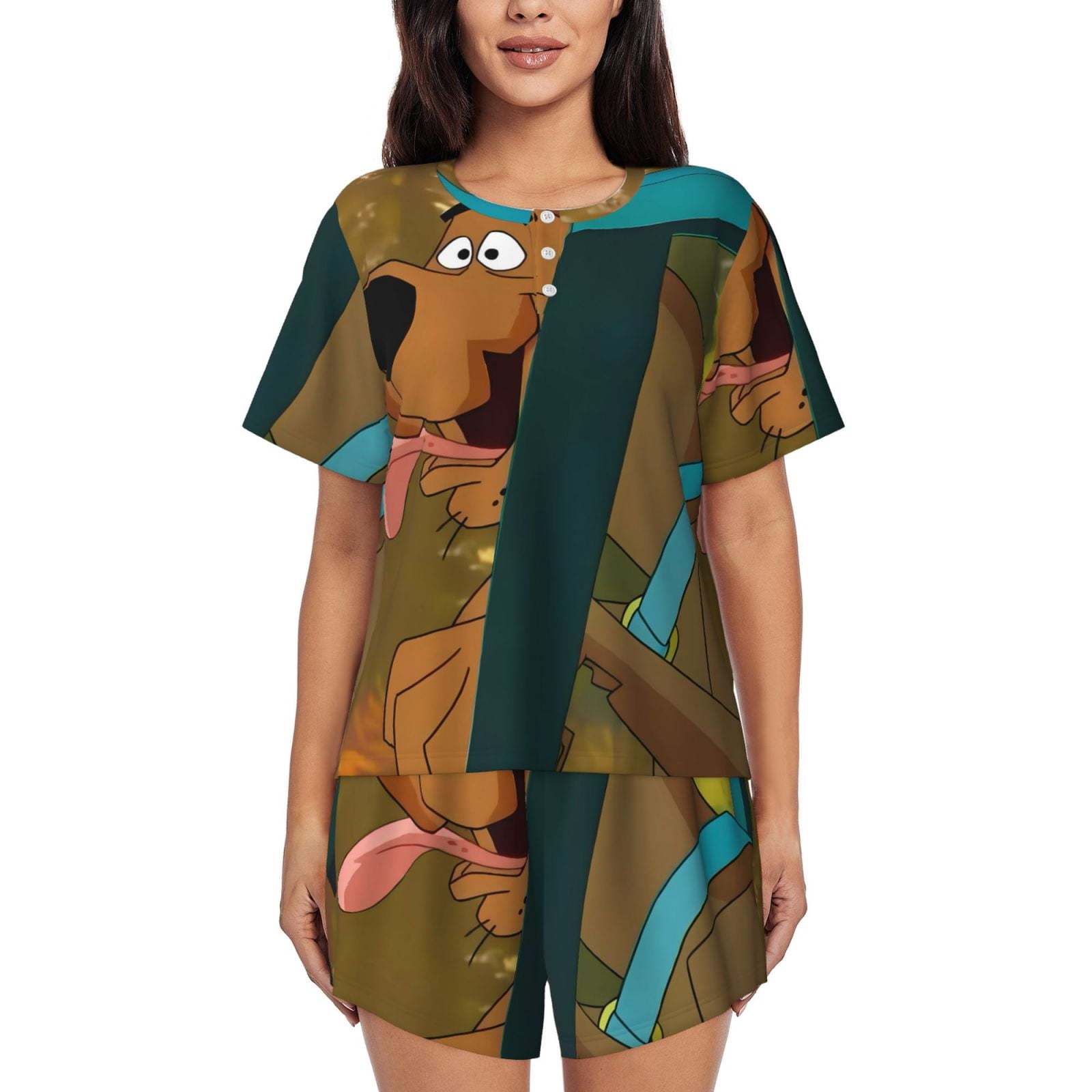 Horeoi Scooby-Doo Print Girls Princess Nightgowns Flutter Sleeves Night ...
