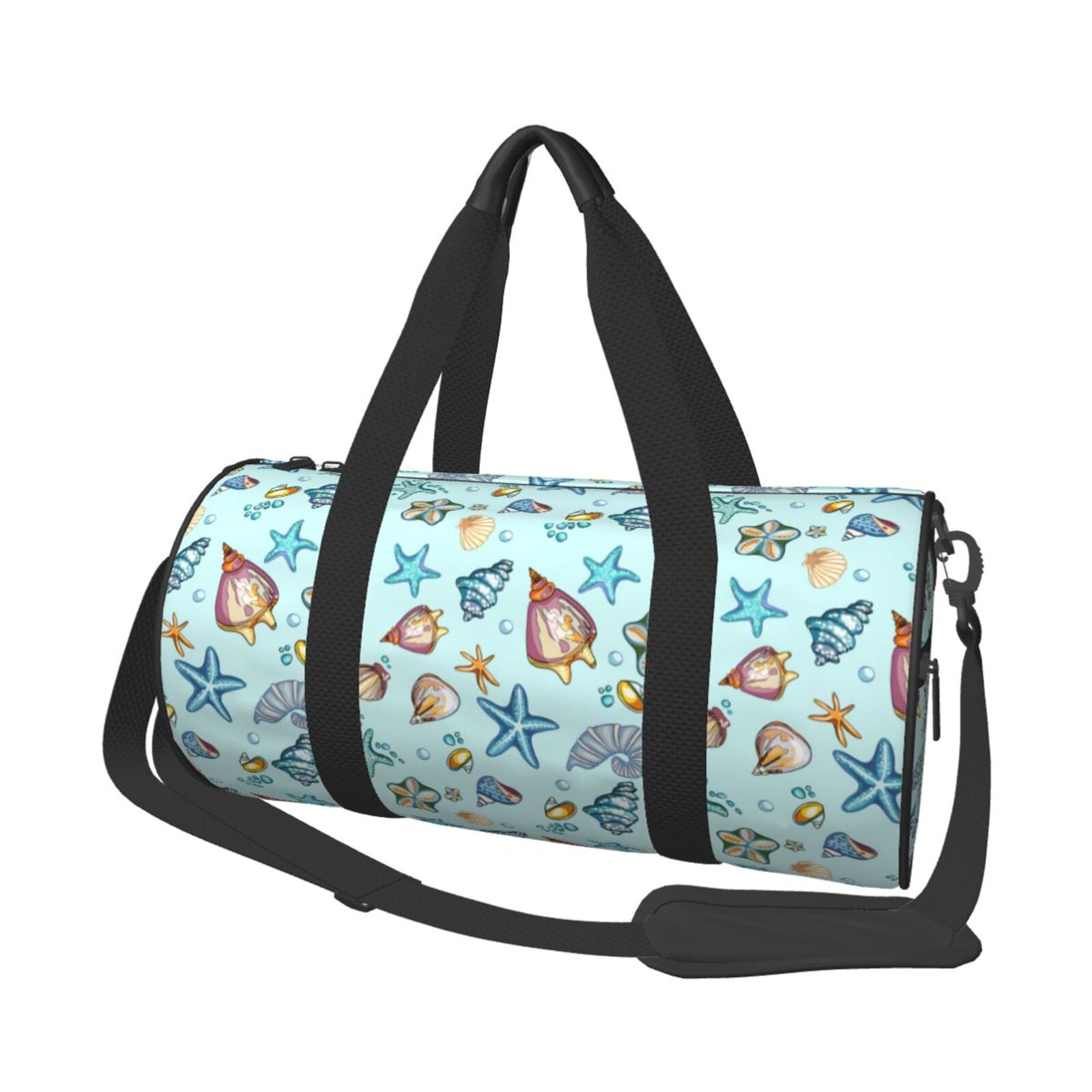 Horeoi Sea Shells 2 Print Foldable Travel Duffle Bag with Removable ...