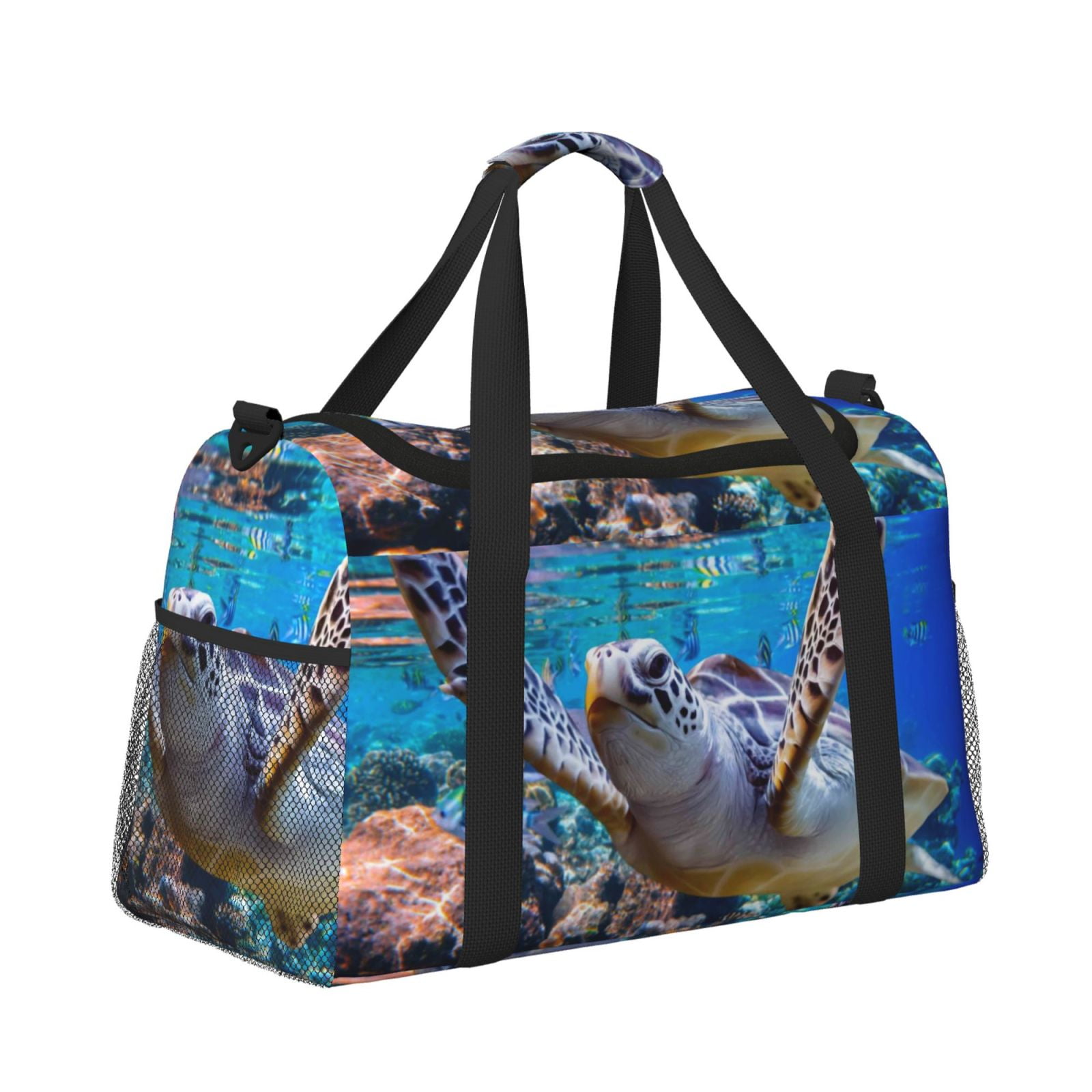 Horeoi Sea Turtle Swims for Travel Duffle Bag with Adjustable Strap ...