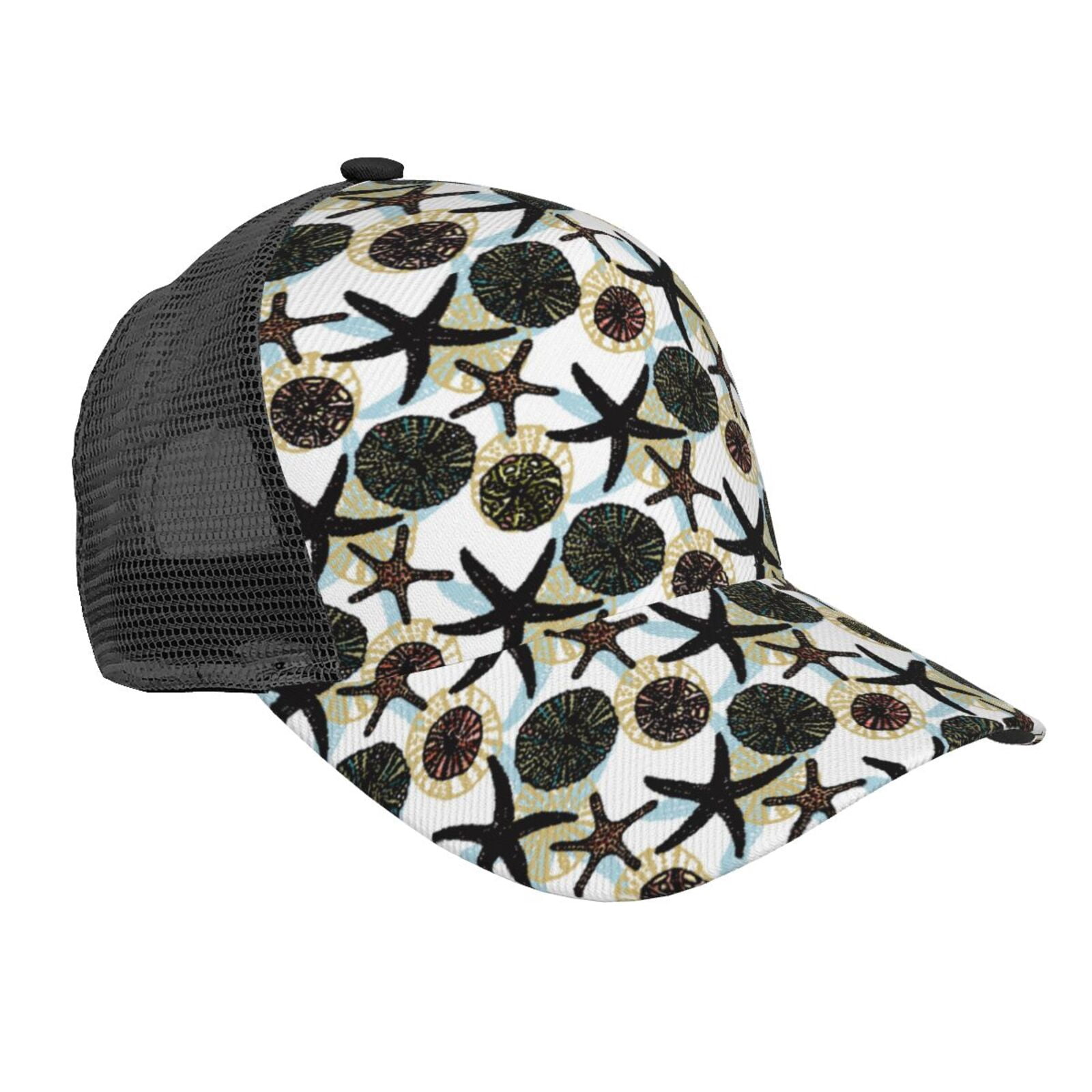 Horeoi Sea Urchin Pattern Baseball Cap, Retro Adjustable Dad Hats ...