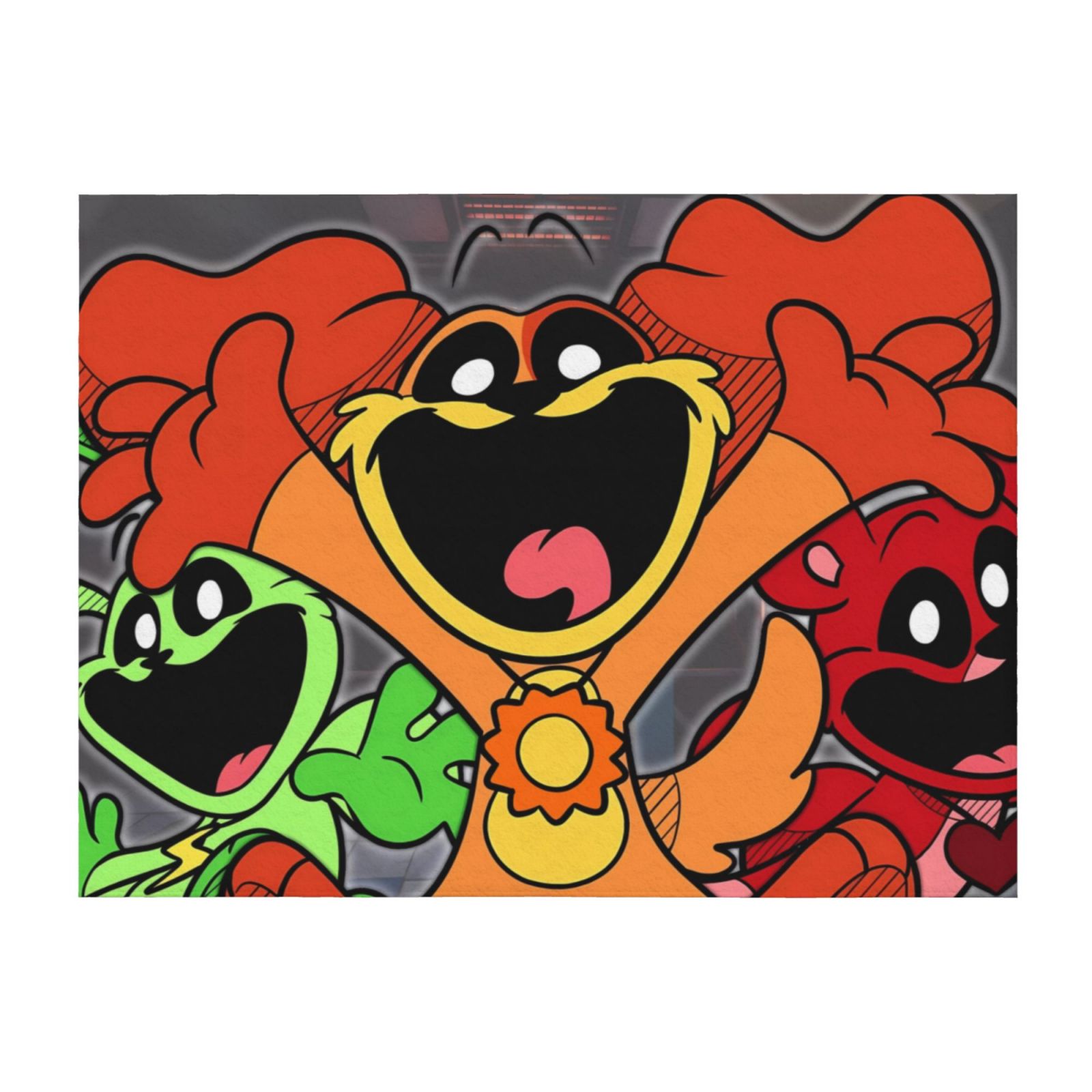 Horeoi Smiling Critters Print Throw Blanket, Super Soft Reversible ...