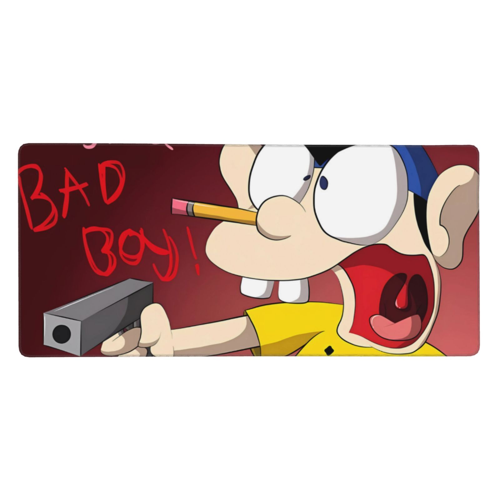 Horeoi Sml Jeffy Print Rubber Keyboard Pad Mouse 16x35.5in Wireless ...