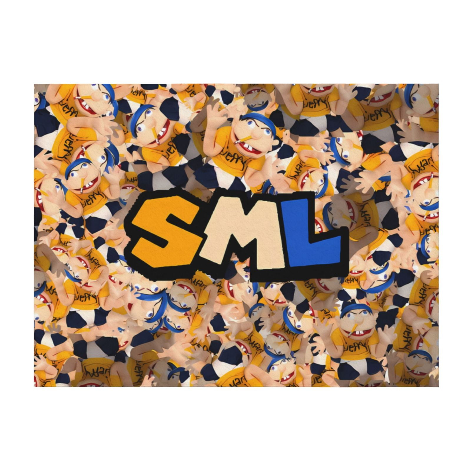 Horeoi Sml Jeffy Print Throw Blanket, Super Soft Reversible Cotton Flannel Bedding, Ideal ...