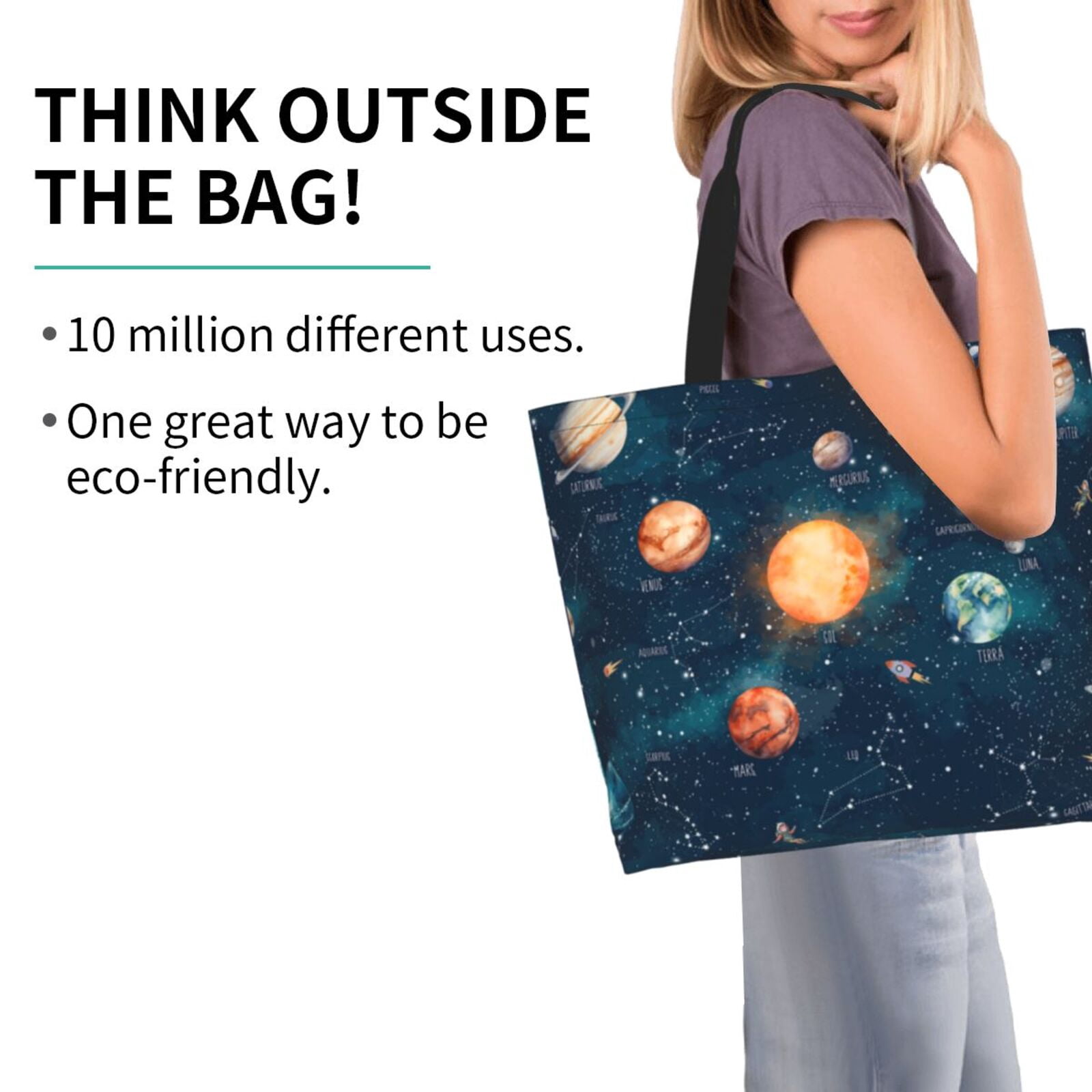 Horeoi Solar System And Planets Pattern Minimalist Crossbody Bag for ...