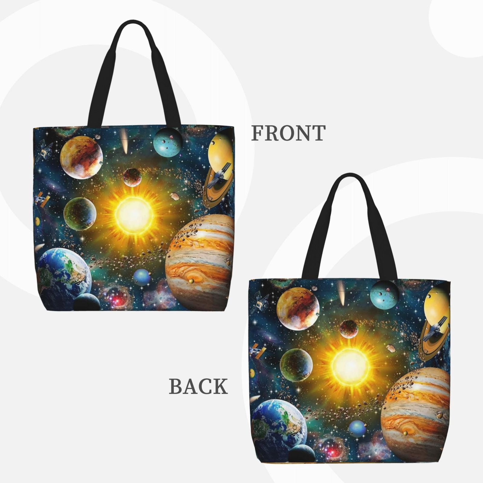 Horeoi Space Planet for Reinforced Shoulder Tote Bag Scratch-Proof ...