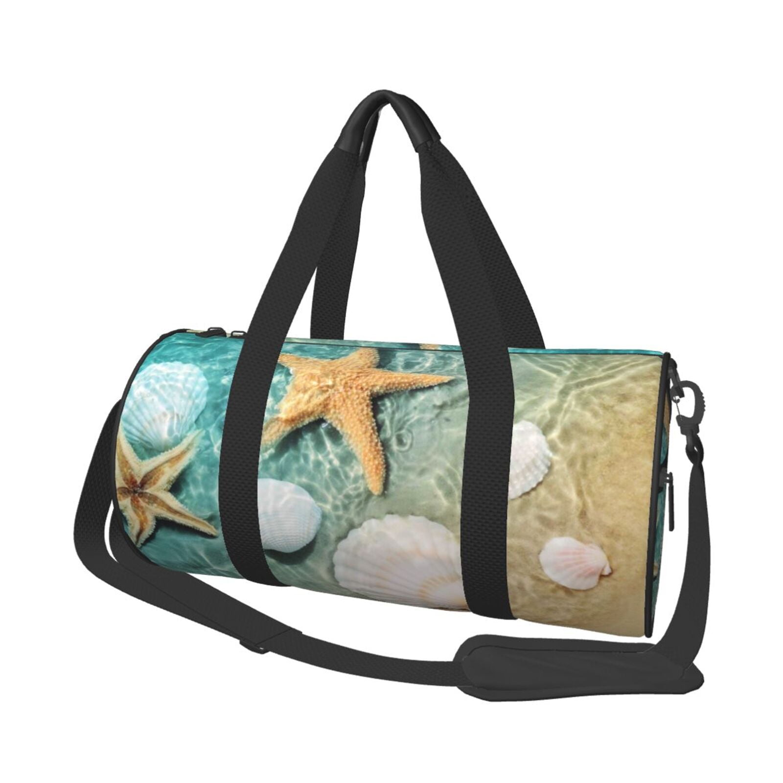 Horeoi Starfish And Seashell Print Foldable Travel Duffle Bag with ...