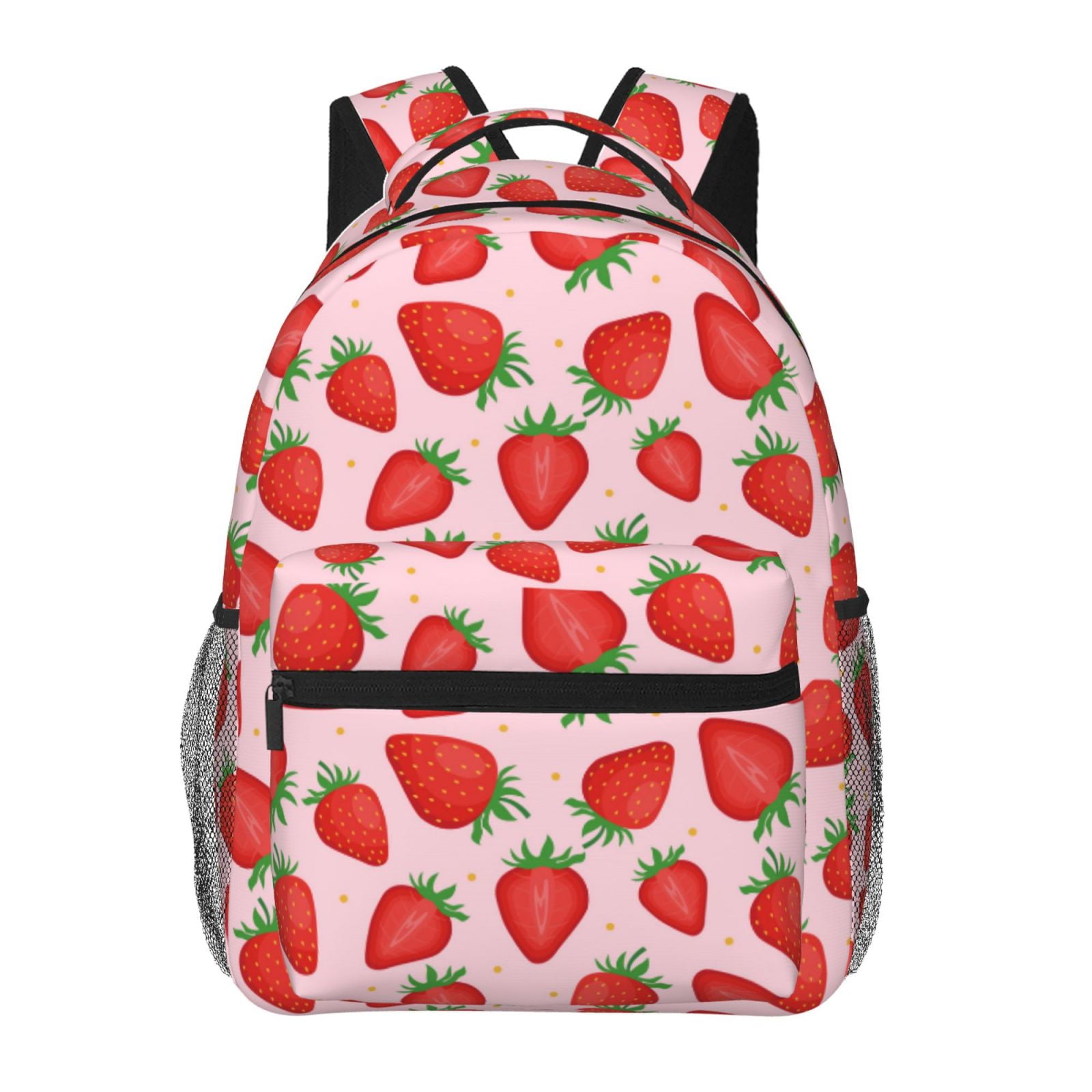 Horeoi Strawberries Print Eco-Friendly Lightweight Student Backpack for ...