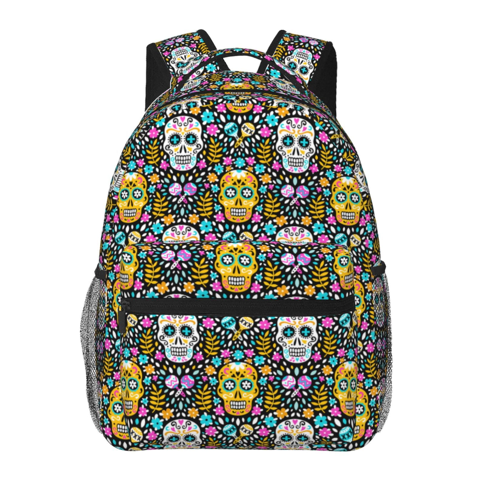 Horeoi Sugar Skulls Print Eco-Friendly Lightweight Student Backpack for ...