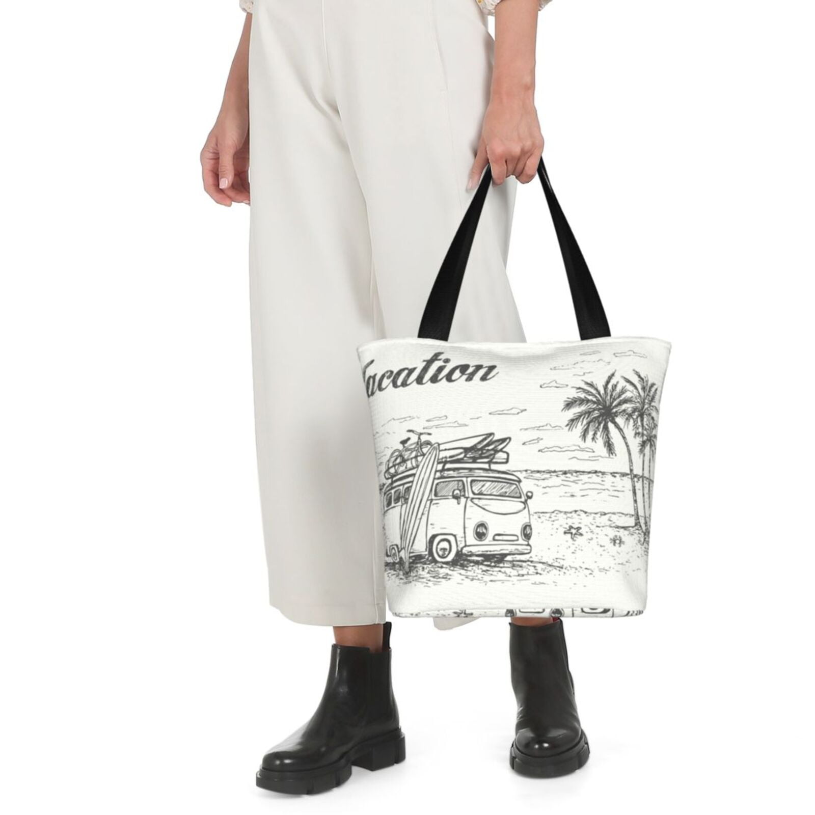 Horeoi Summer Vacation Scene With Camping Van Print Shoulder Bag for ...