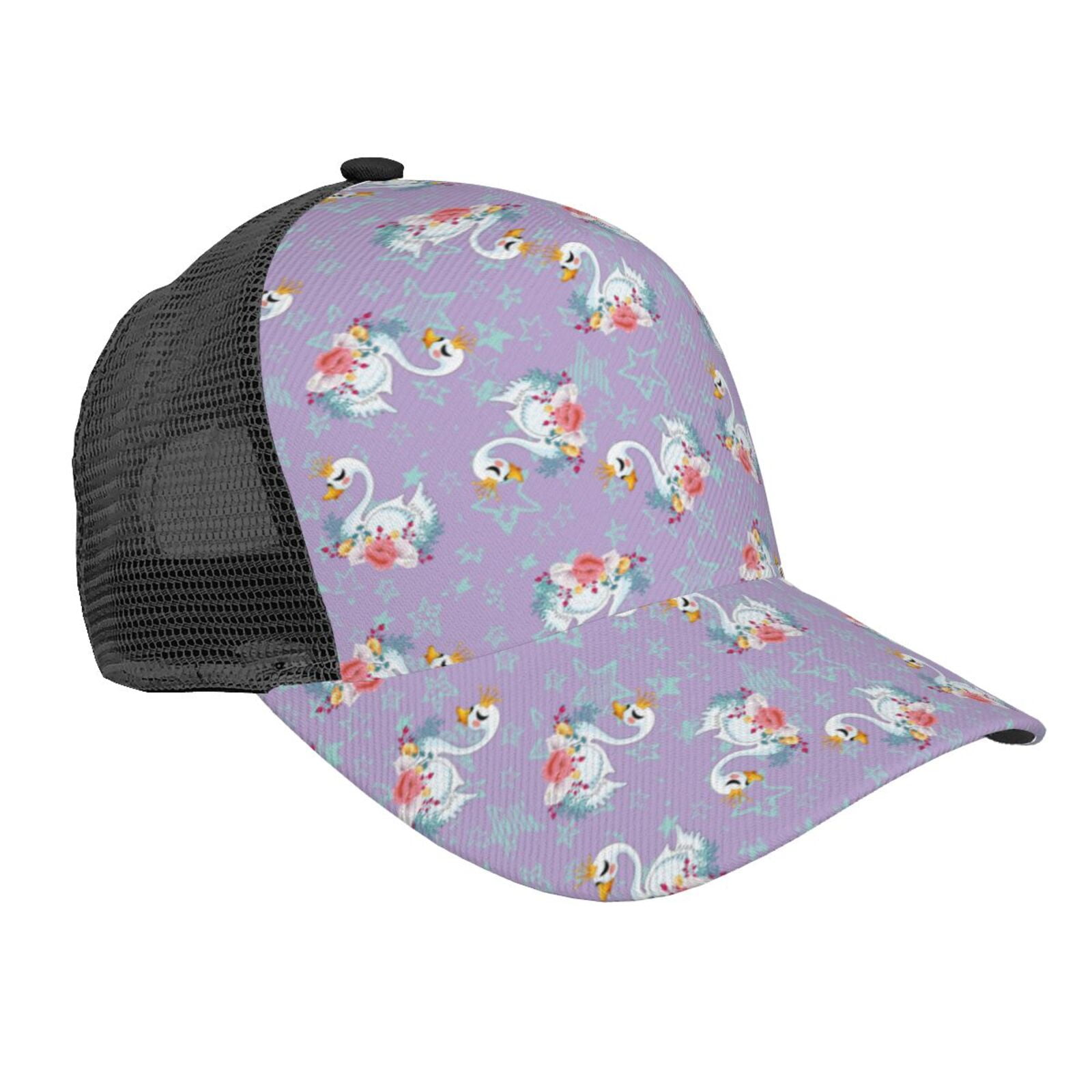 Horeoi Swan With Stars Pattern Baseball Cap, Retro Adjustable Dad Hats ...