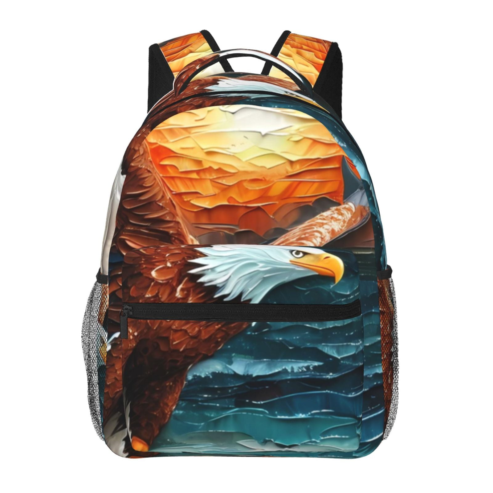 Horeoi Textured Bald Eagle Print Eco-Friendly Lightweight Student ...