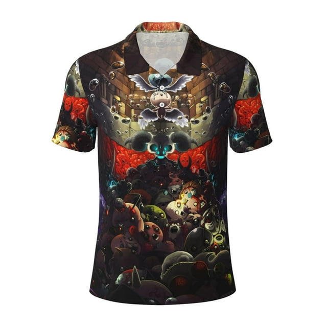 Horeoi The Binding of Isaac Print Mens Golf Shirt Moisture Wicking ...