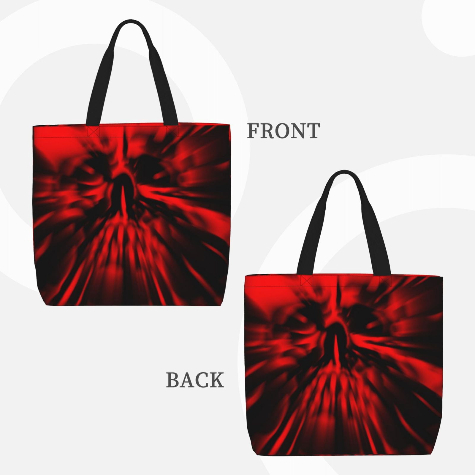 Horeoi The Red Head Skull for Reinforced Shoulder Tote Bag Scratch ...