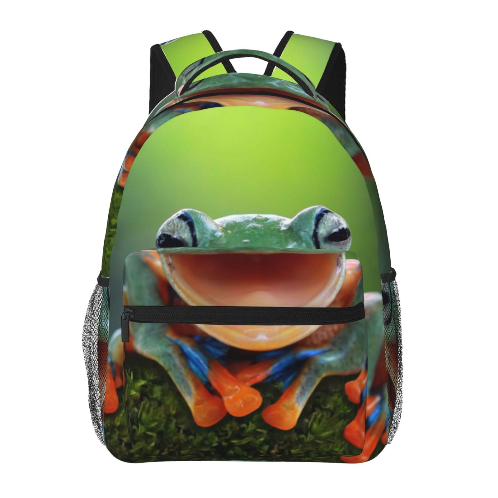 Horeoi Tree Frog Print Eco-Friendly Lightweight Student Backpack for ...