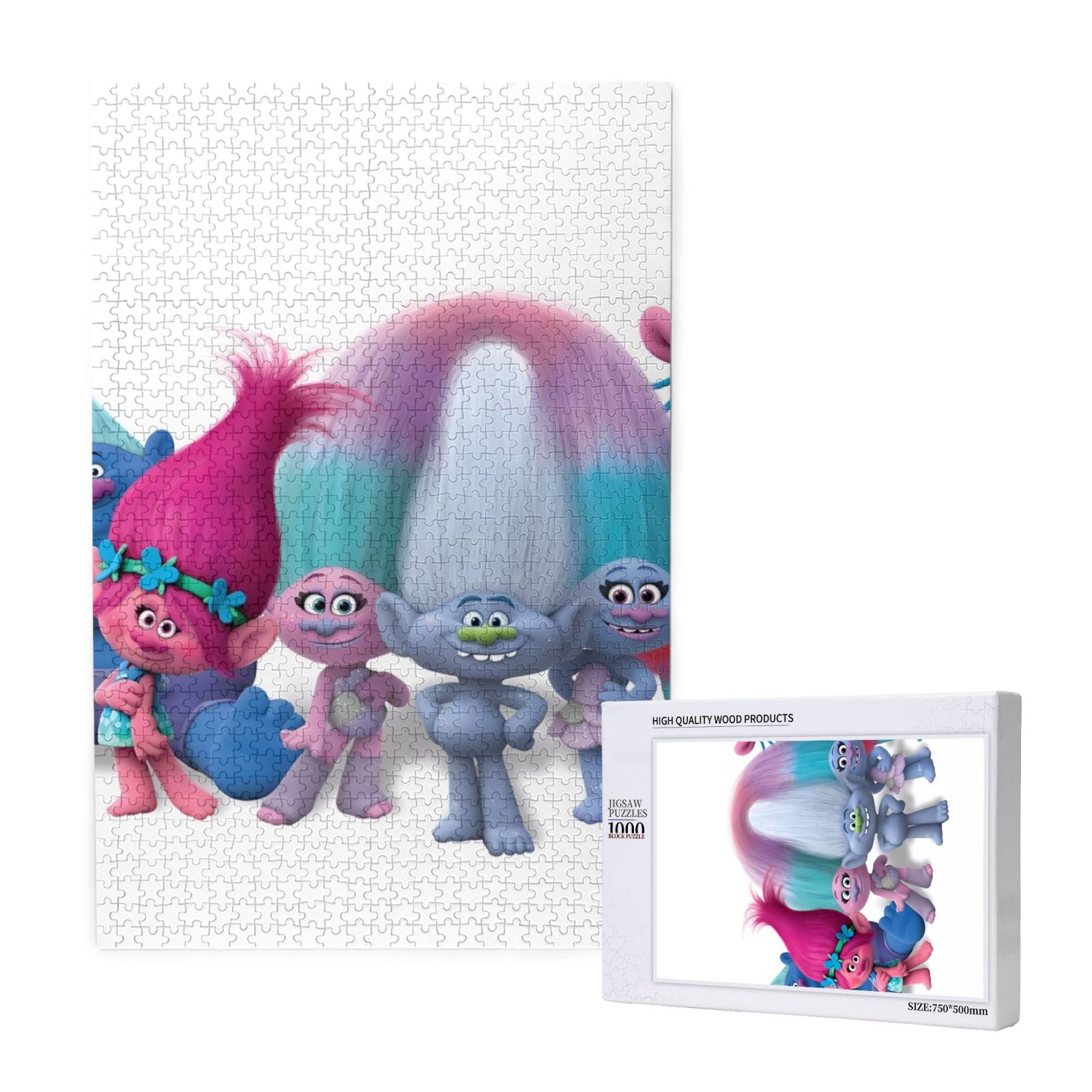 Horeoi Trolls Band Together Print 1000 Piece Picture Puzzle ...