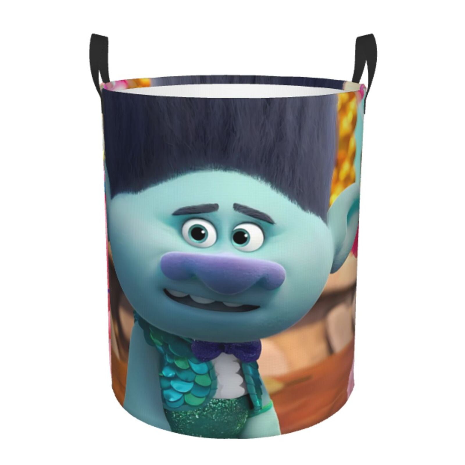 Horeoi Trolls Band Together Print Large Laundry Basket Waterproof Round ...