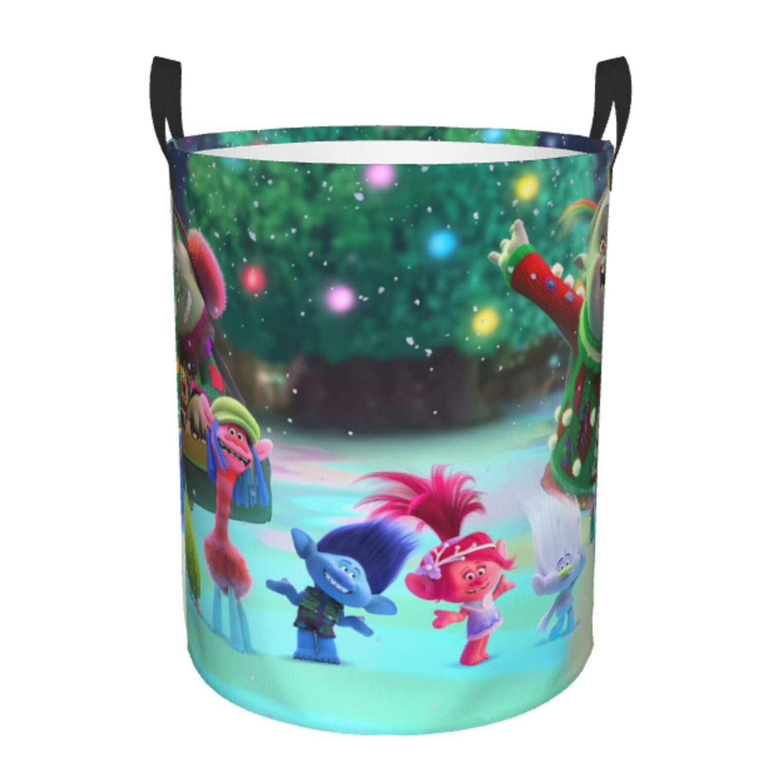 Horeoi Trolls Band Together Print Large Laundry Basket Waterproof Round ...