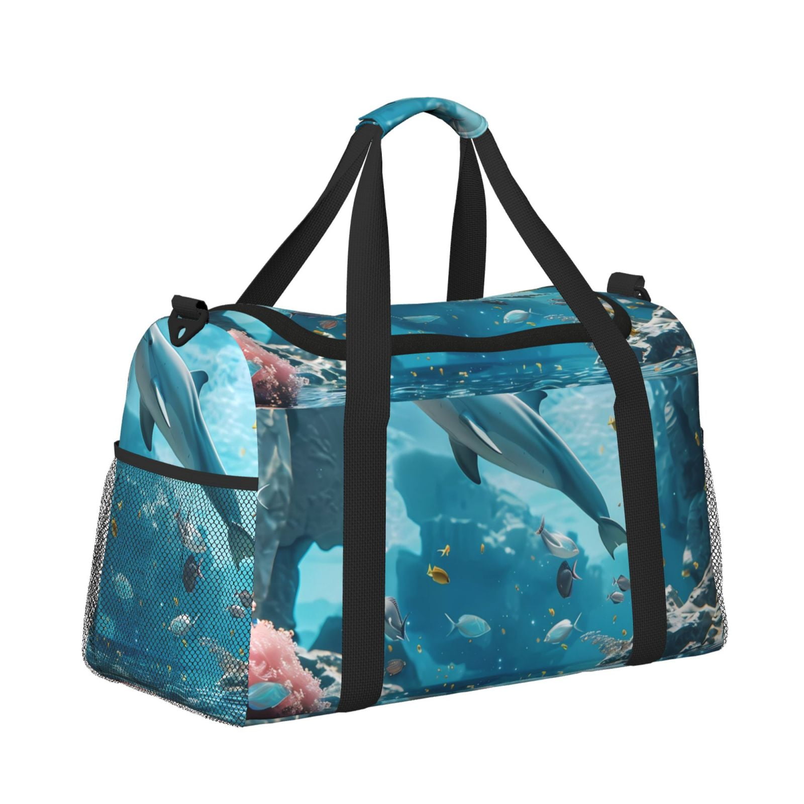 Horeoi Underwater Dolphin Scene for Travel Duffle Bag with Adjustable ...