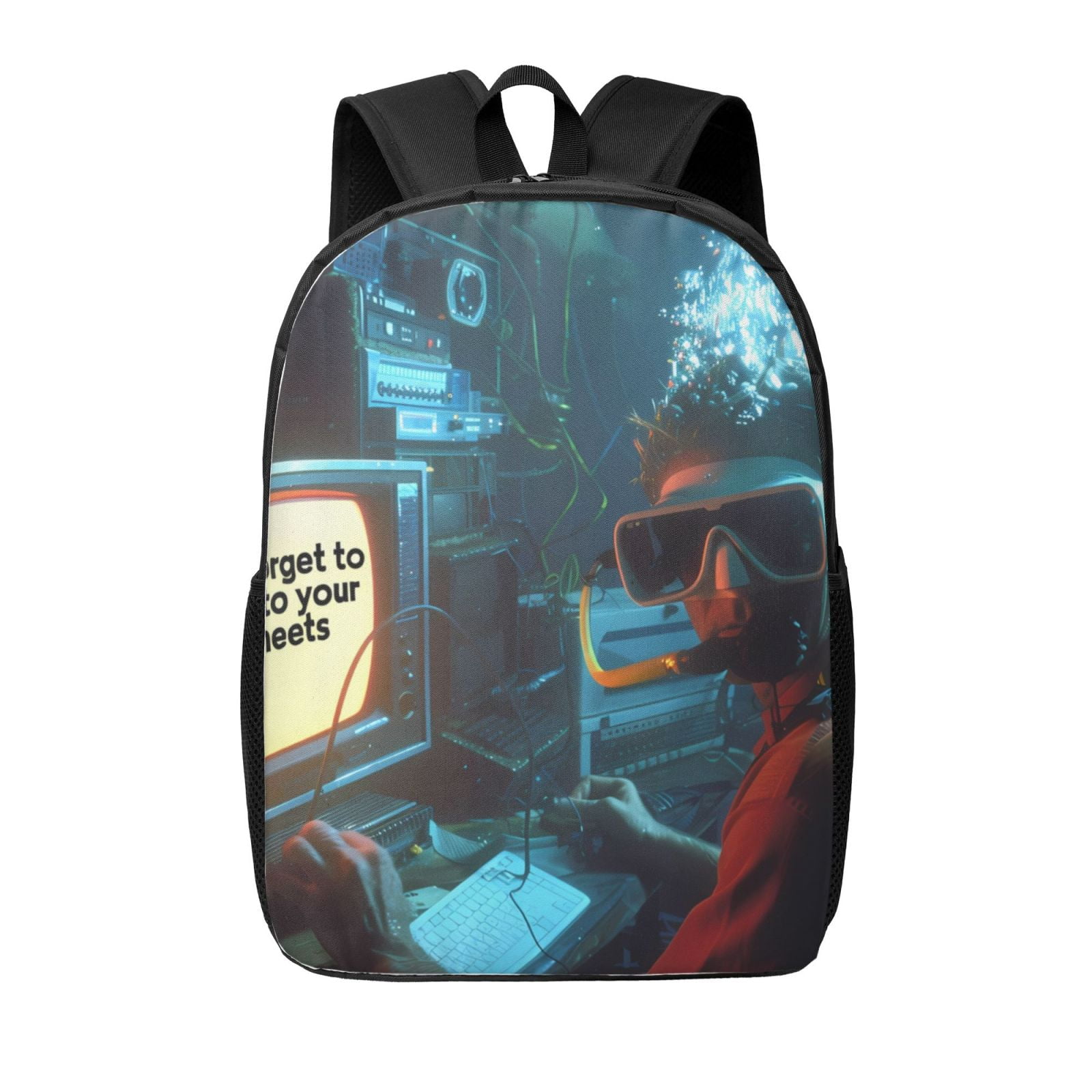 Horeoi Underwater Office Diver Print Backpack 17 Inch Laptop Back Pack ...