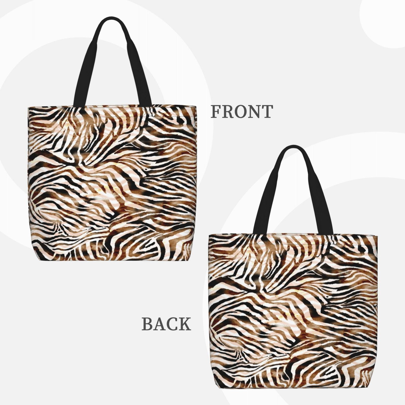 Horeoi Watercolor Zebra for Reinforced Shoulder Tote Bag Scratch-Proof ...