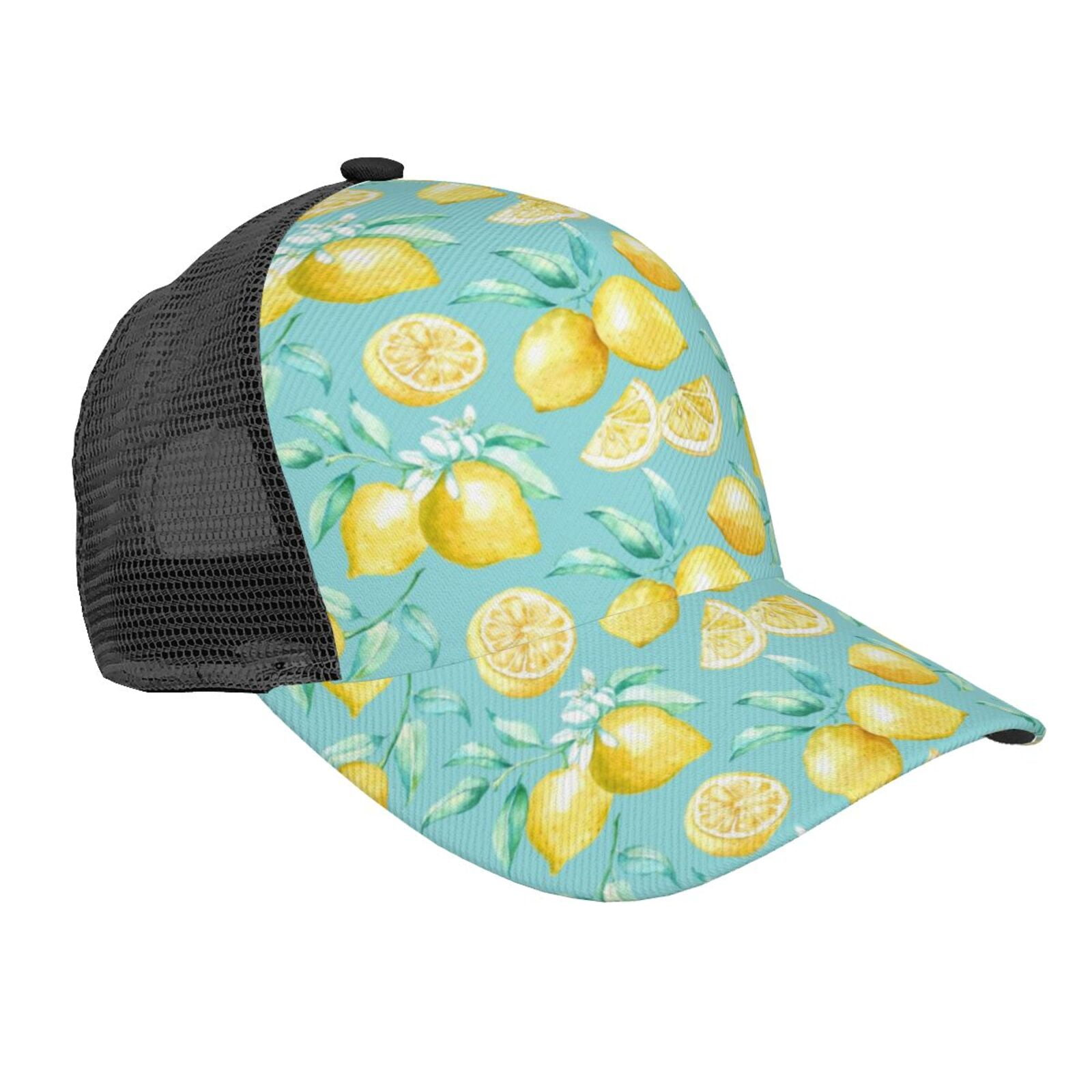 Horeoi Yellow Lemon Pattern Baseball Cap, Retro Adjustable Dad Hats ...