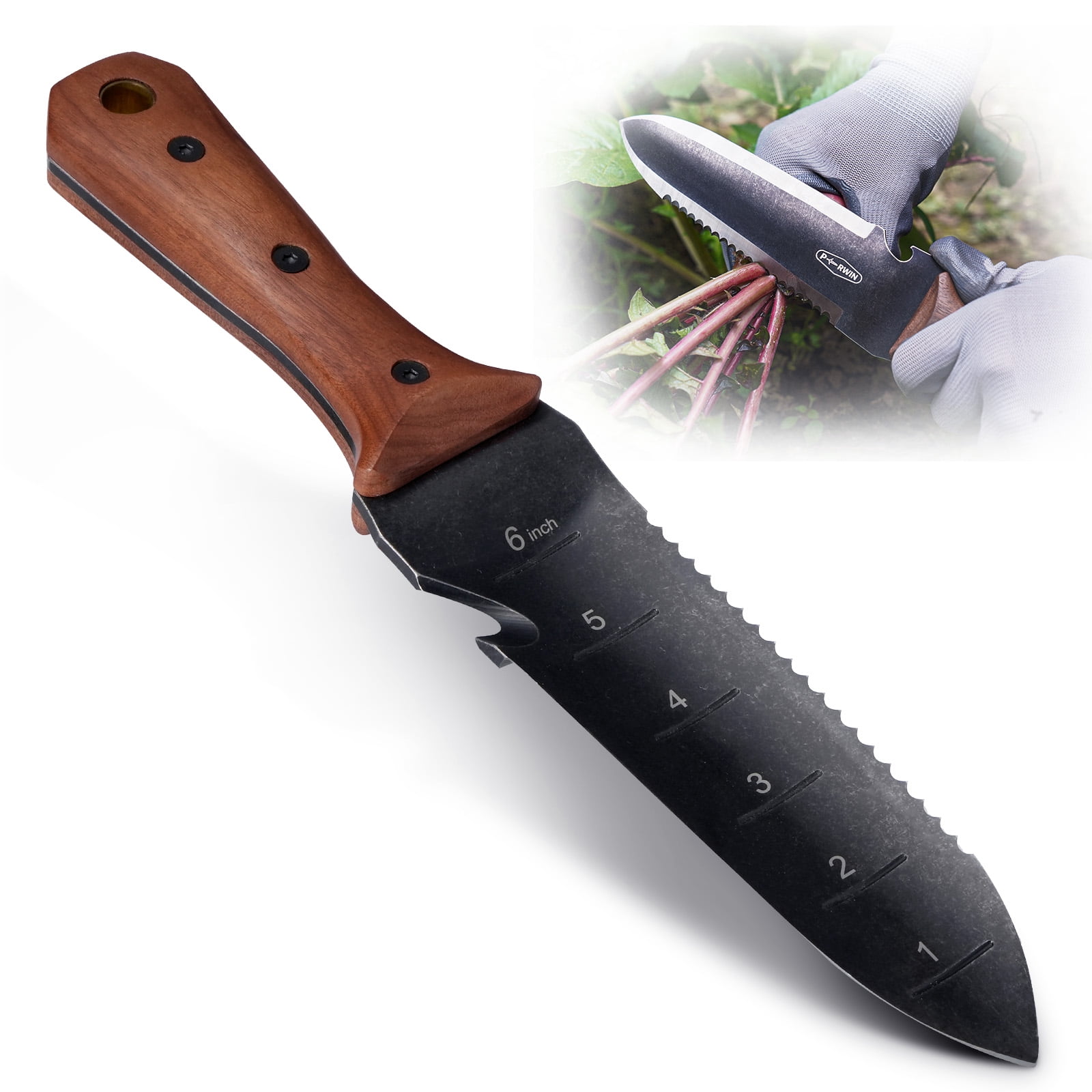 PERWIN Hori Hori Garden Knife, Gardening Tools for Weeding,Planting ...