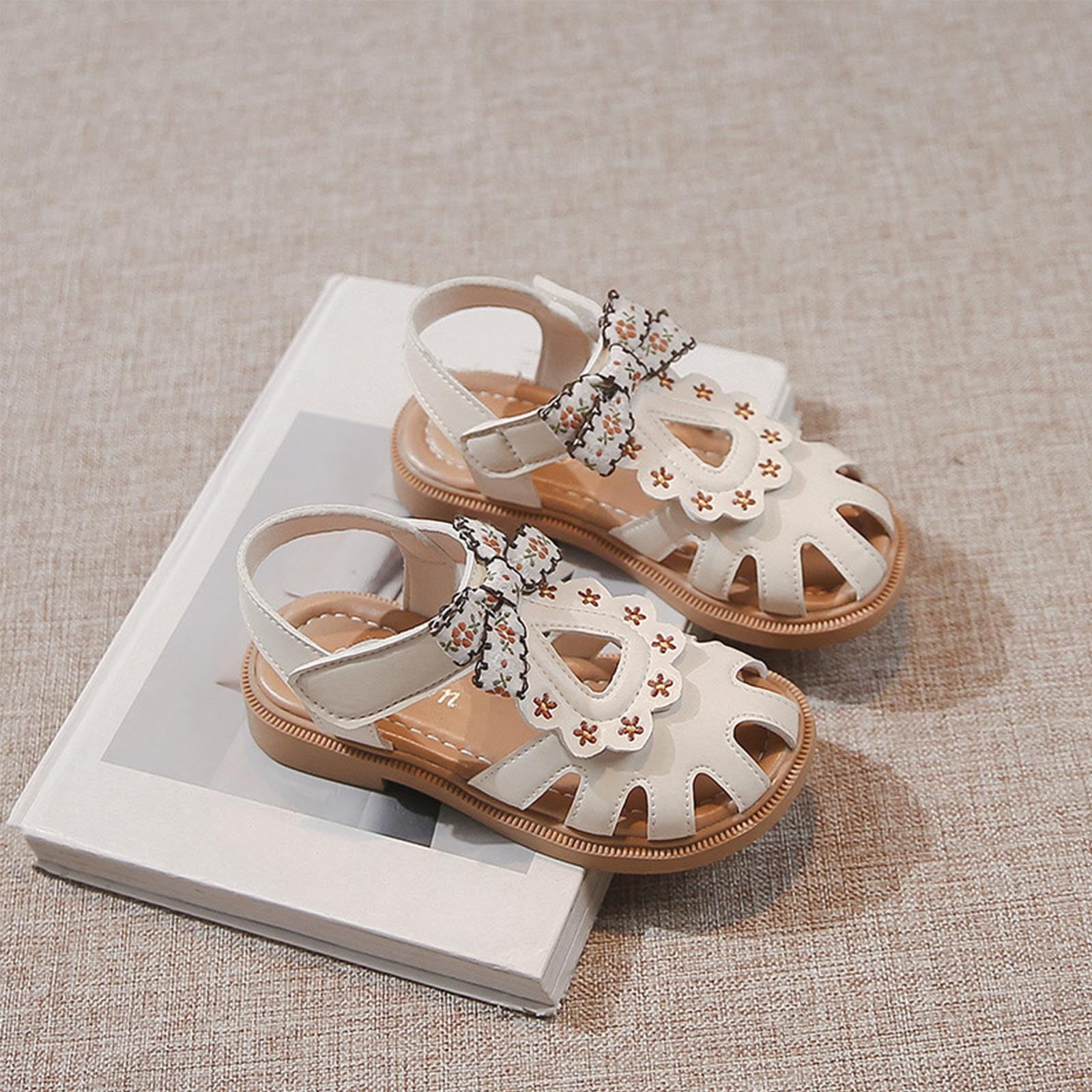 Horivan 2 Counts Sparkly Princess Flats with Rhinestone Bow and Pearl ...