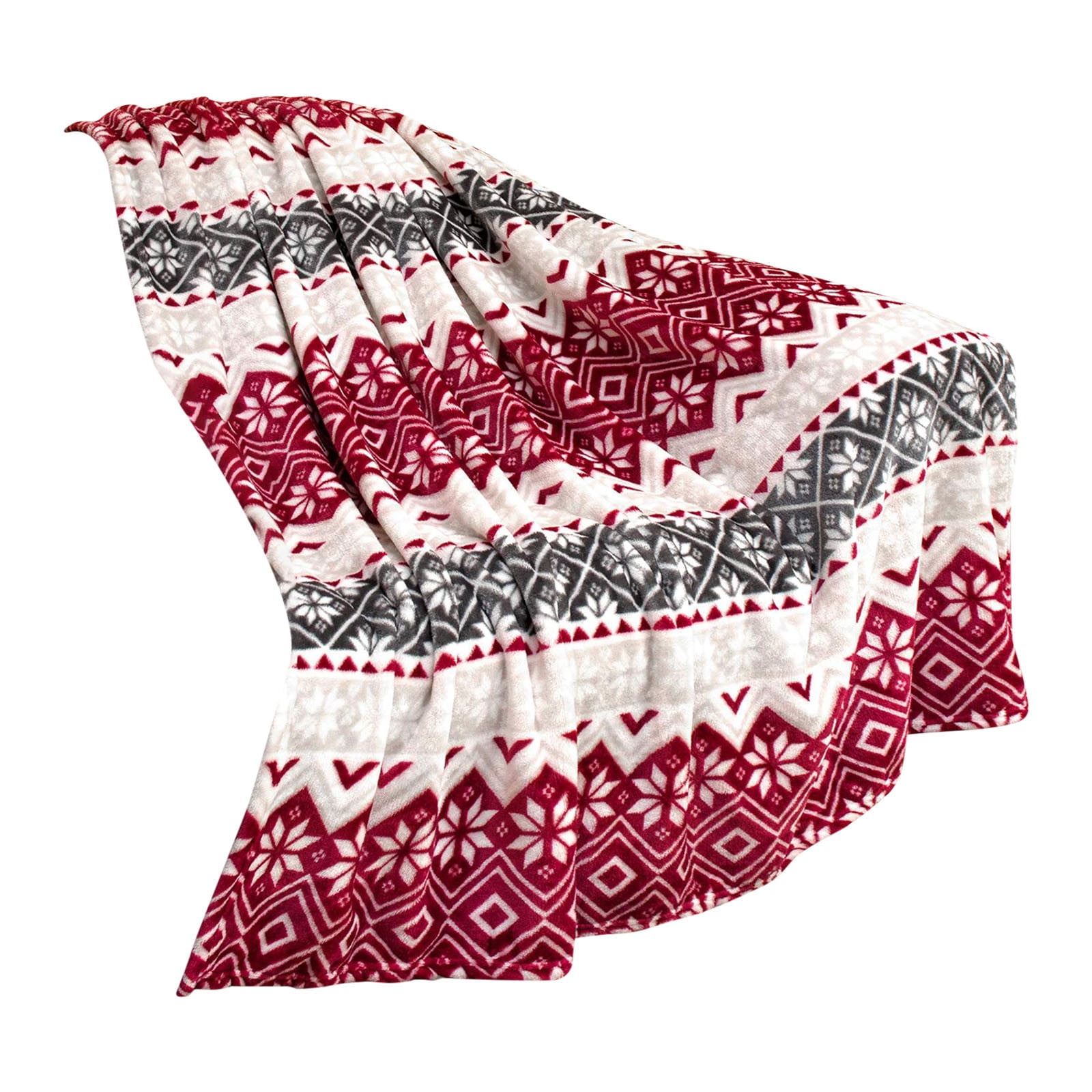 Horivan 2 Packs Christmas Flannel Blanket Soft Warm Holiday Print ...