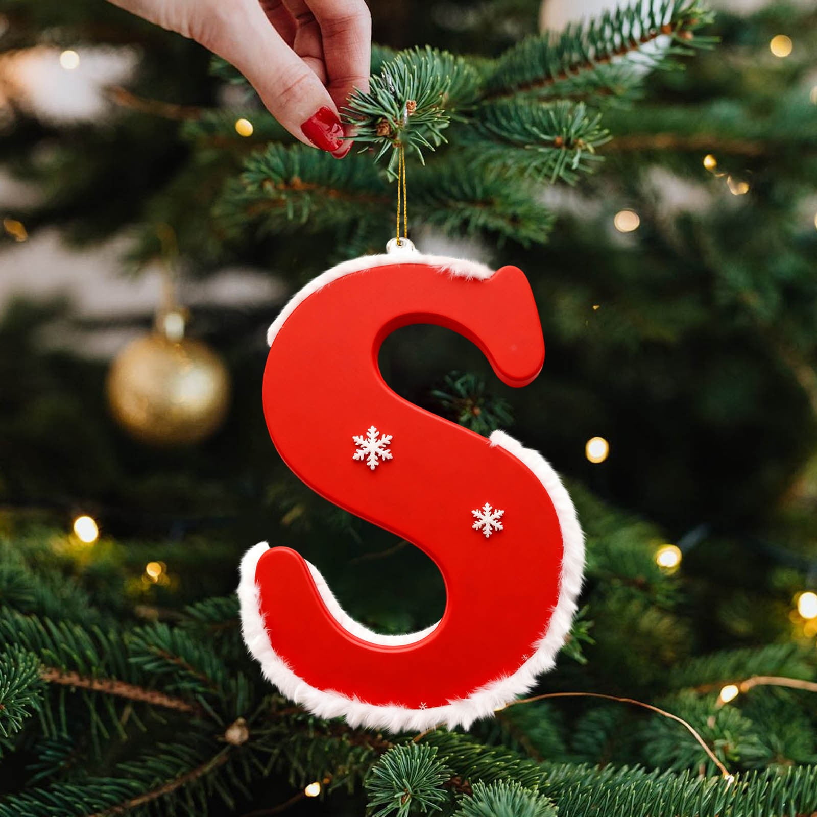 Horivan 2 Pcs Personalized Acrylic Alphabet Christmas Ornaments 26 ...