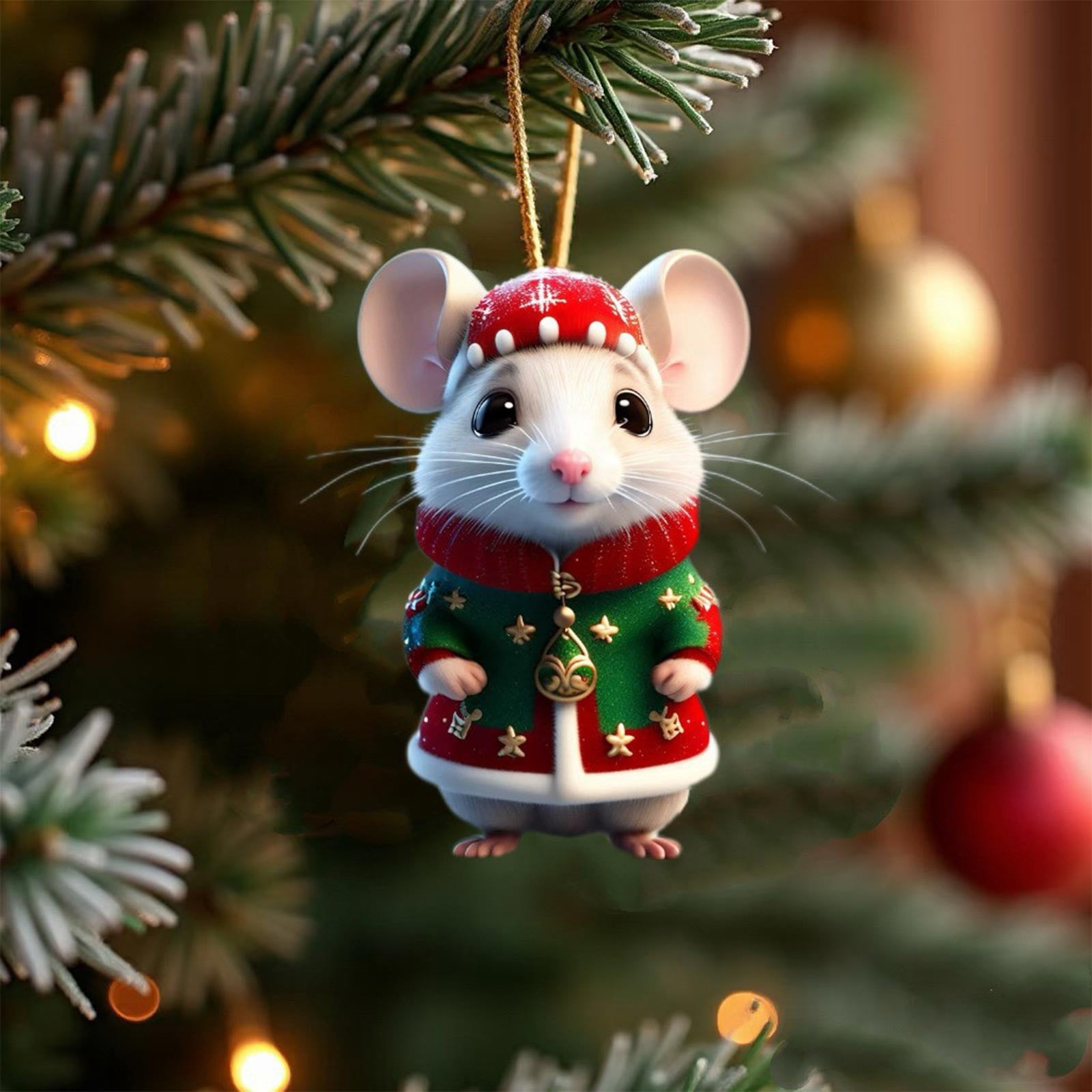 Horivan 3 Packs Acrylic Christmas Tree Ornament Hanging Decorations for ...