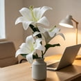 Horivan Artificial Lily Flower Stems Realistic Fake Flowers for Home ...