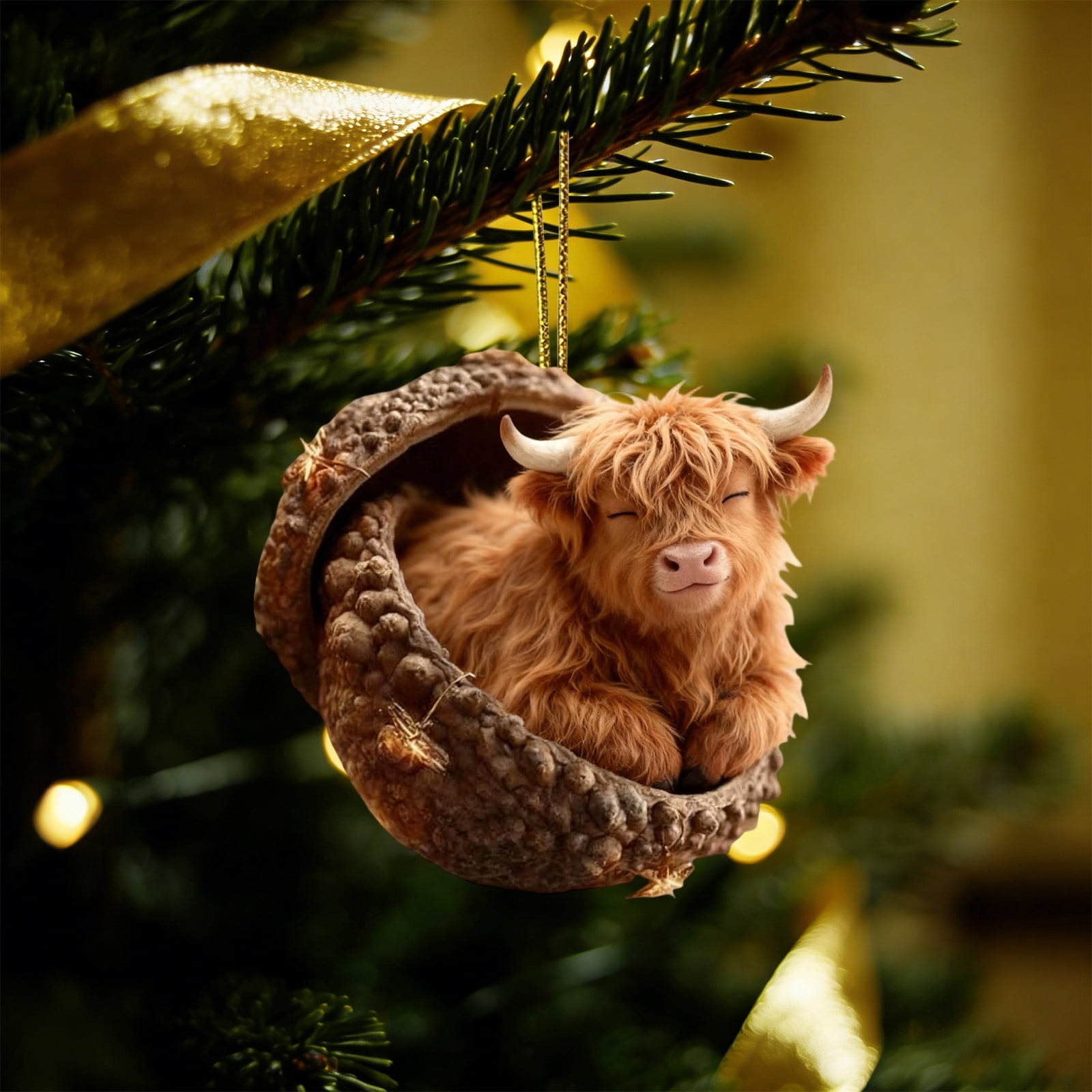 Horivan Forest Christmas Ornaments, Handcrafted Woodland Animal Decor ...