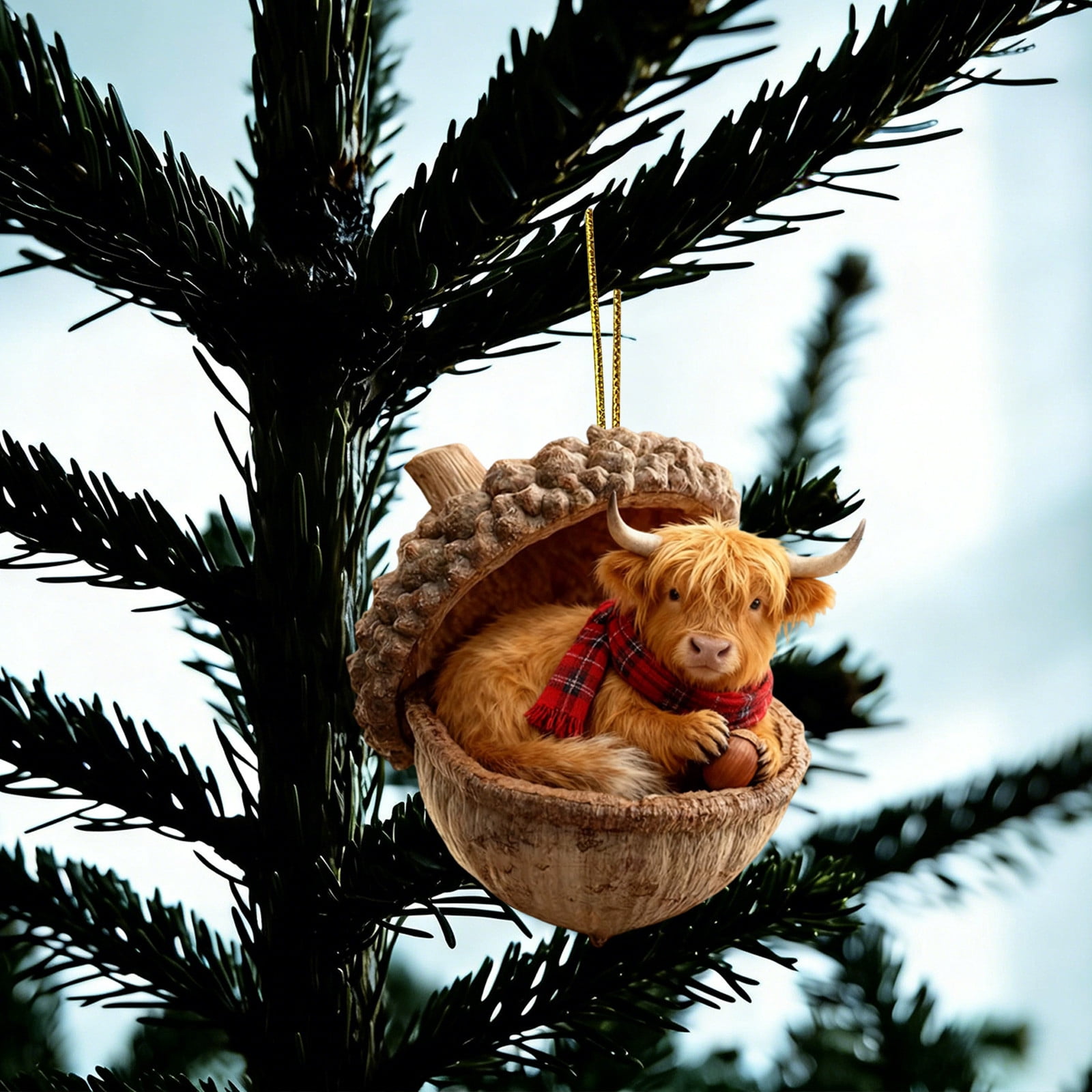 Horivan Forest Christmas Ornaments, Handcrafted Woodland Animal Decor ...