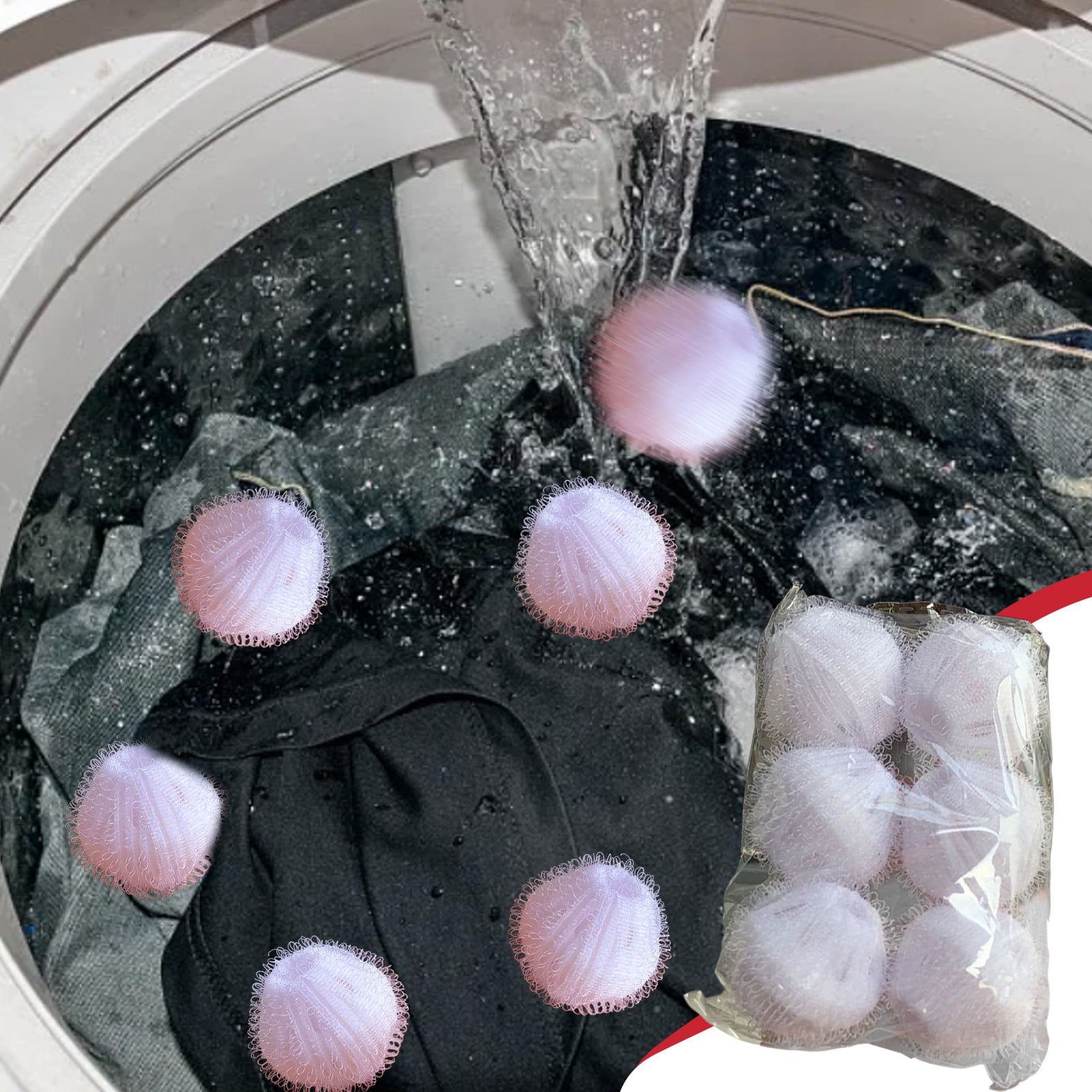 Horivan Reusable Laundry Hair Remover Balls 6PCS Anti Washing Machine ...