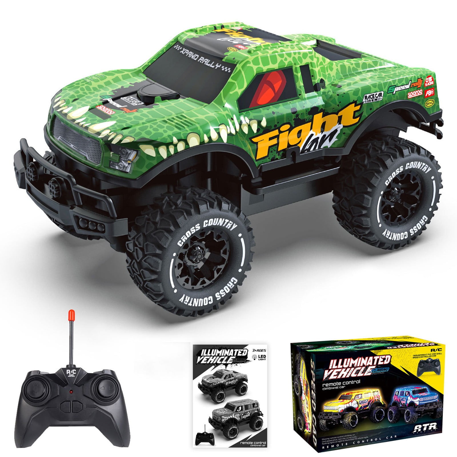 Horivan Off Road RC Car 2.4GHz Remote Control Truck with LED Lights ...