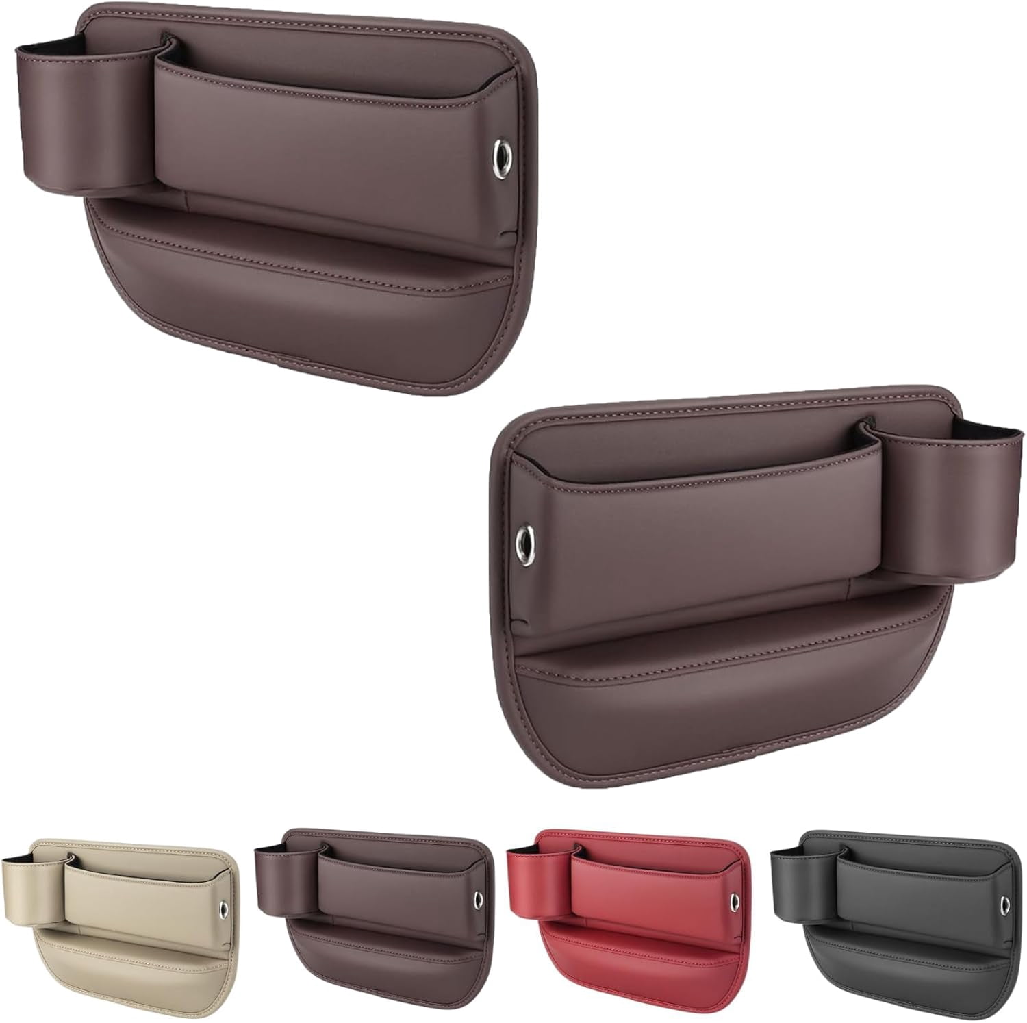Horives Car Leather Cup Holder Gap Bag, Horives Universal Car Gap Bag ...