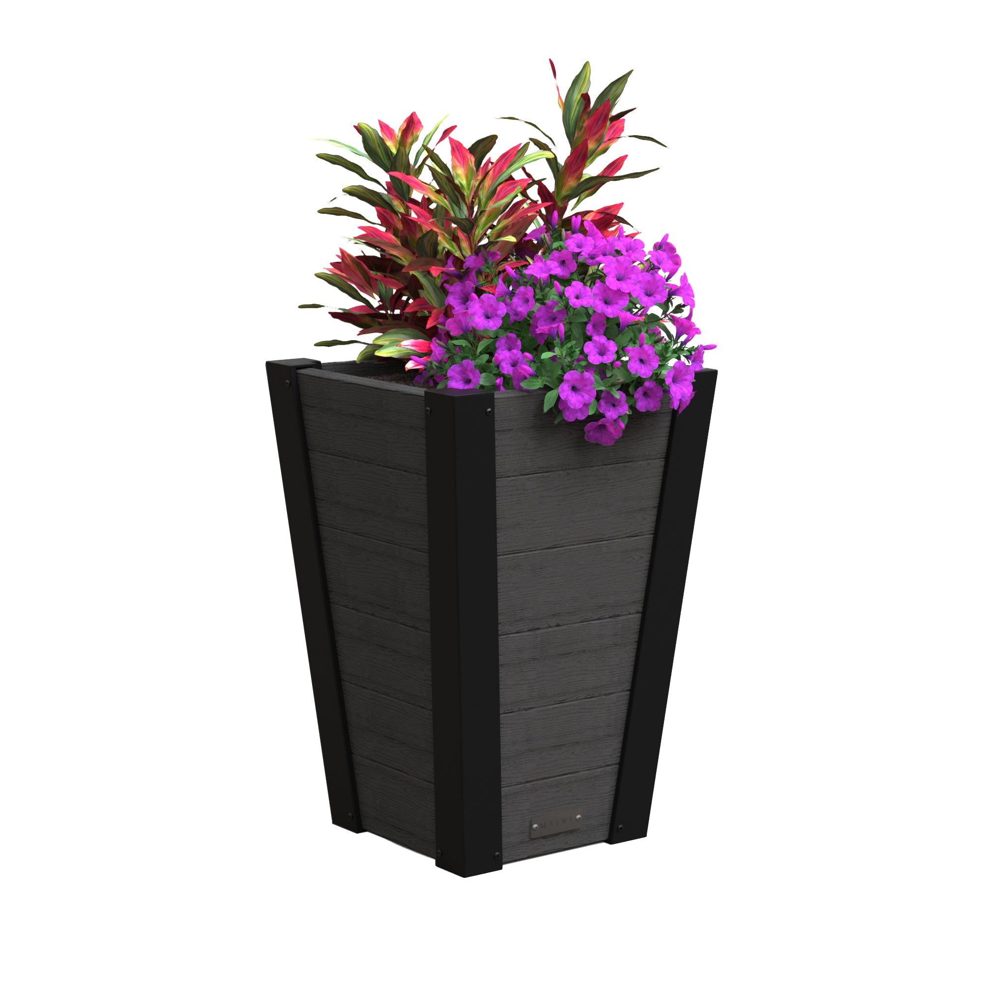 Horizon 22in Tall Tapered Planter - Charcoal - Walmart.com
