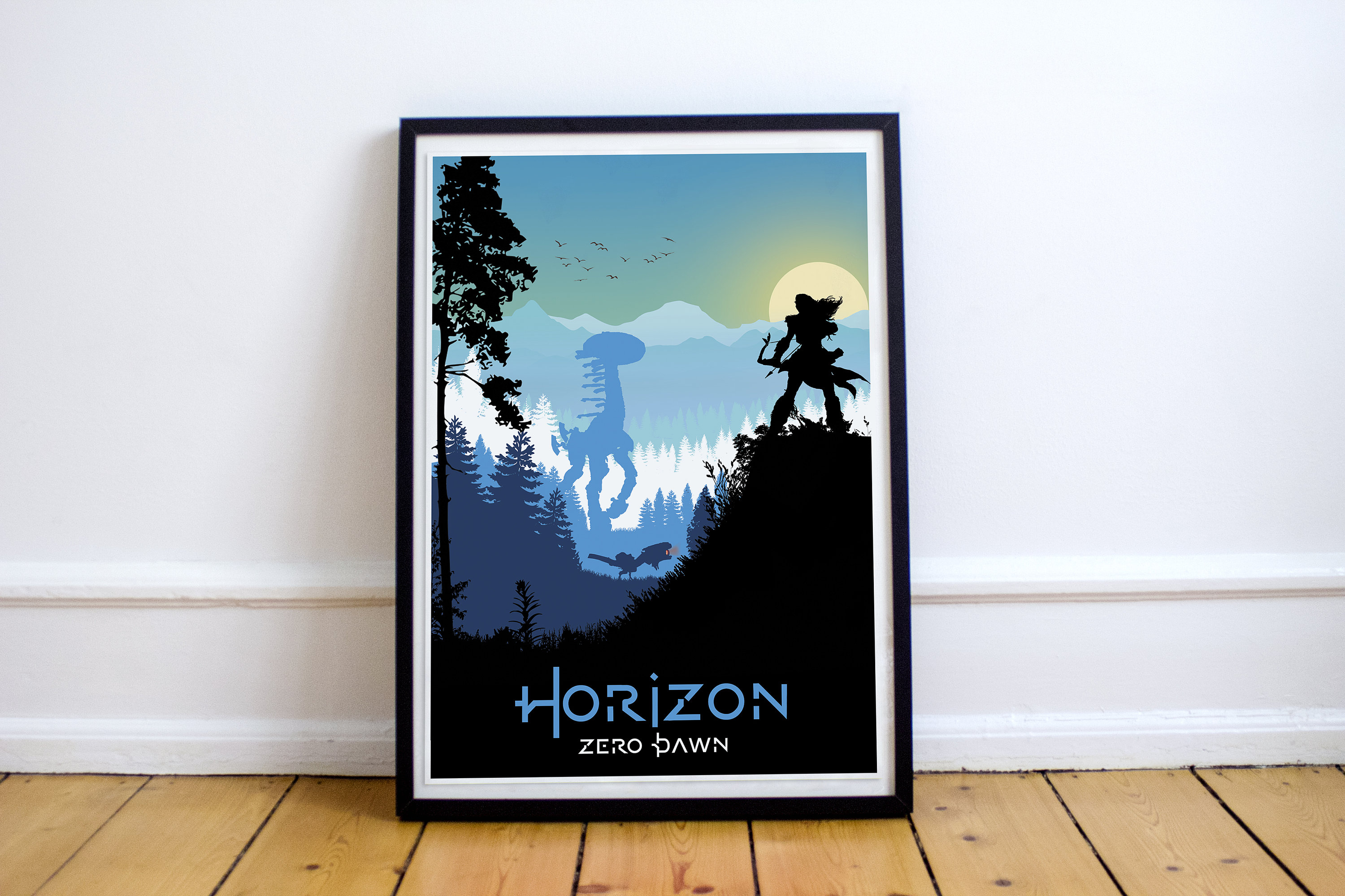 Horizon Game Art, Full Page, minimalist, video game, home decor, gaming ...