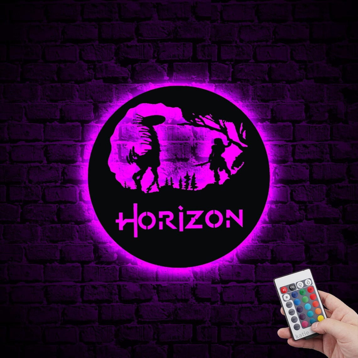 Horizon Game RGB Neon Led Wall Sign, Horizon Zero Dawn Gaming Wall ...