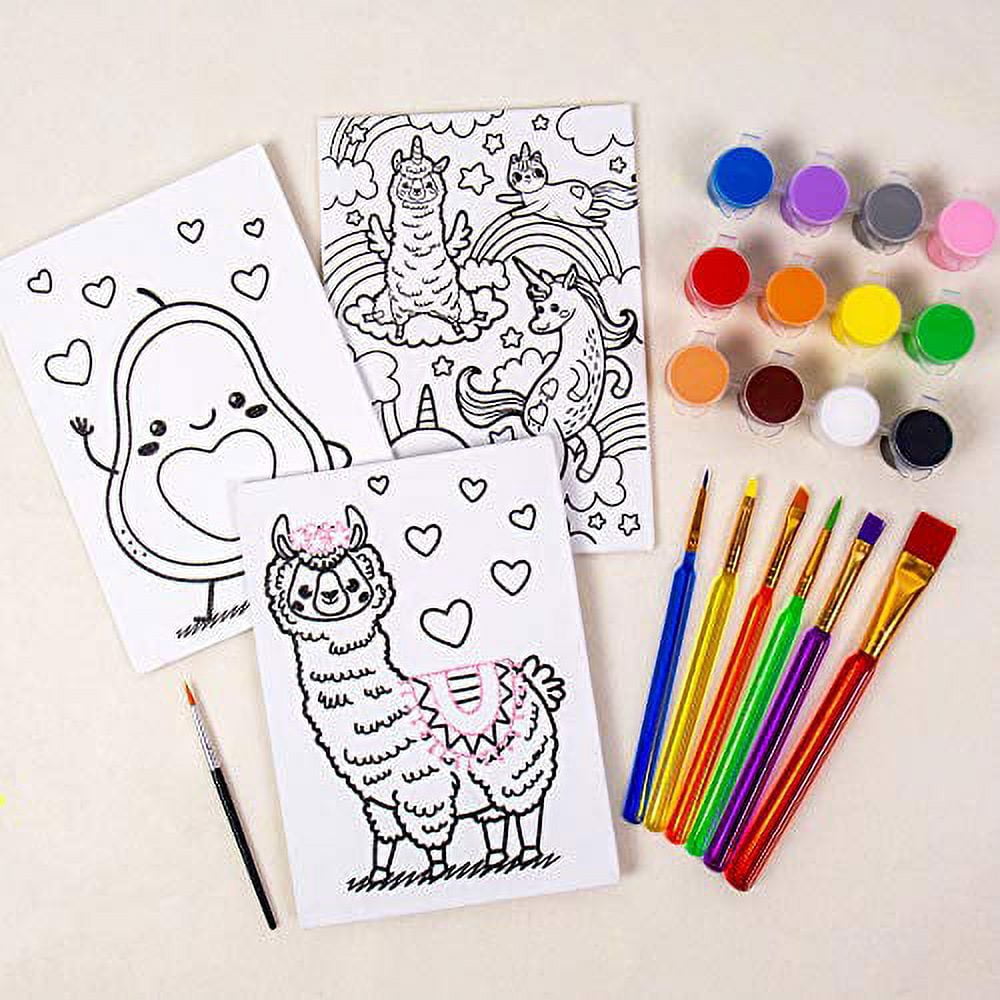 Horizon Group USA Pre-Printed Canvas & Paint Art Set. Ready to Paint 5 ...