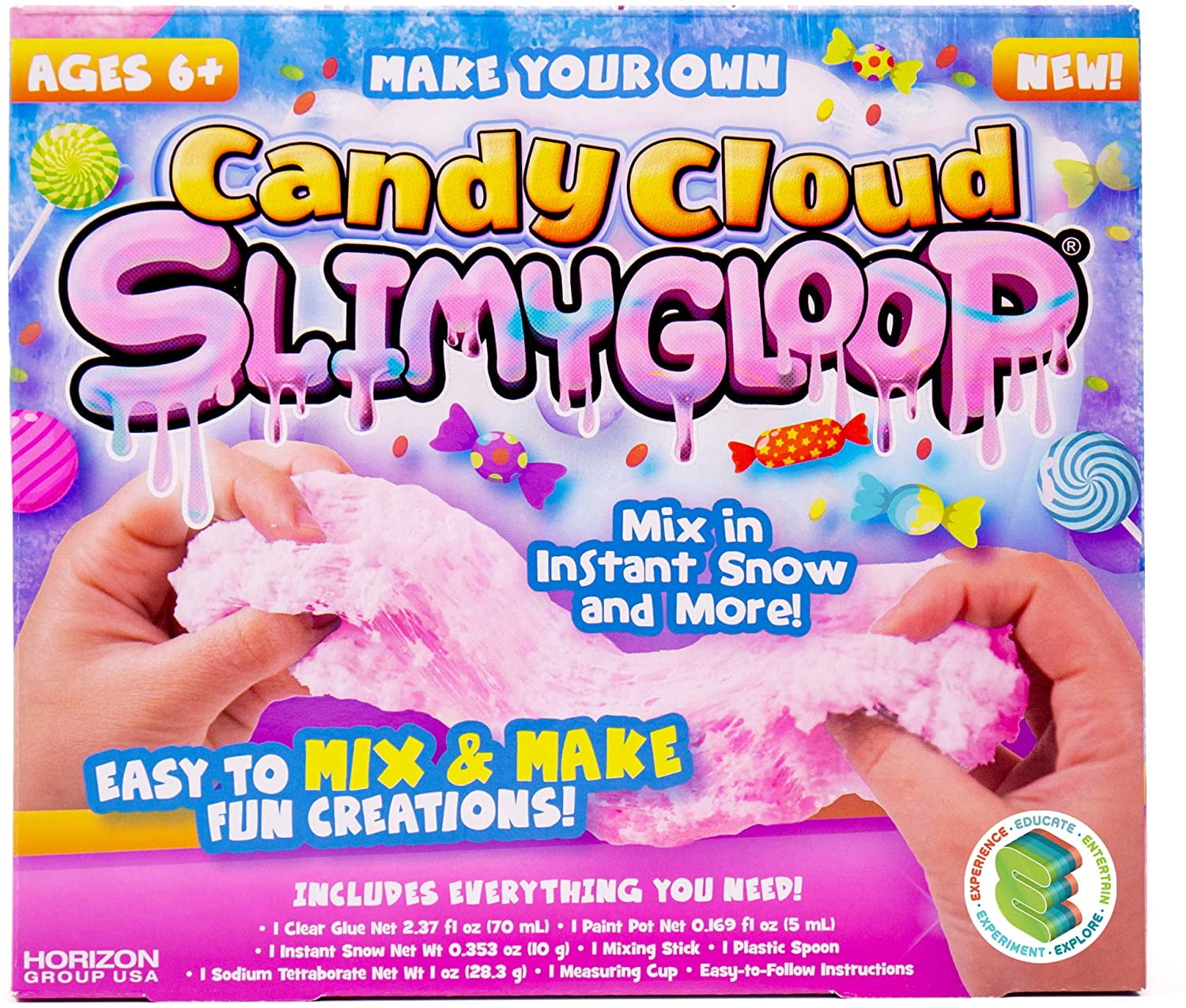 Horizon Group USA Slimygloop Candy Cloud Slime Kit, Pink, 237 fl oz ...