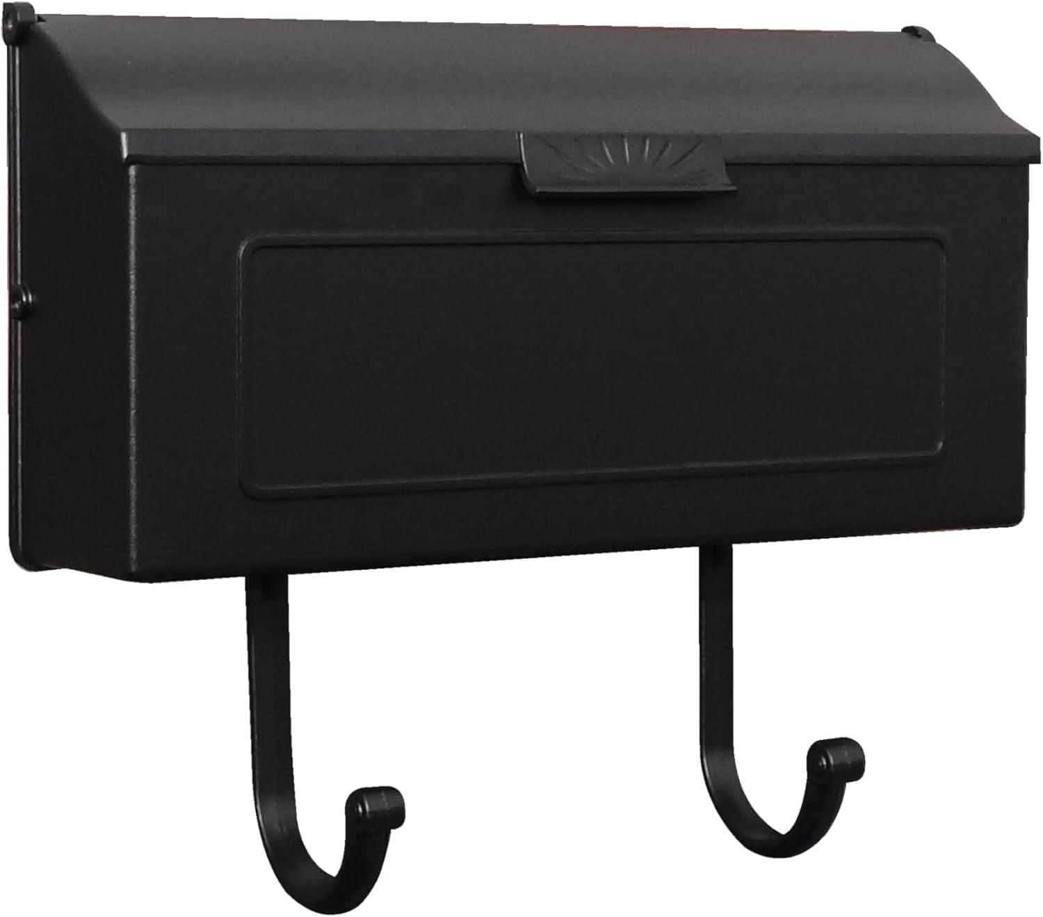 Special Lite Horizon Horizontal Black Spacious Wall-Mounted Mailbox ...