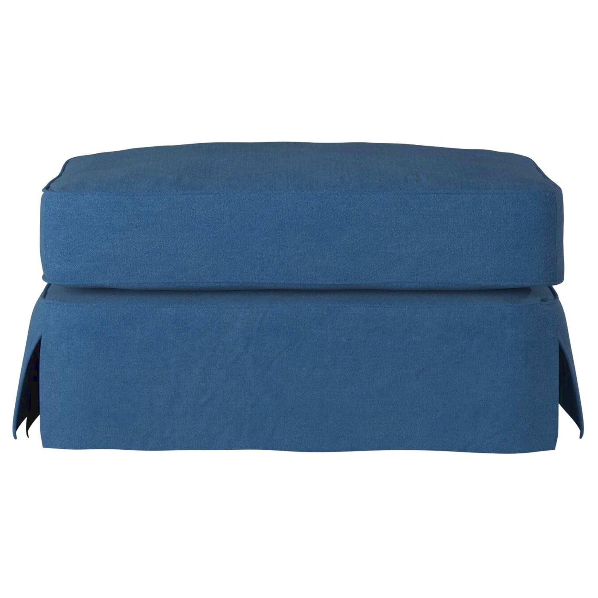 Horizon Indigo Blue Upholstered Ottoman - Walmart.com