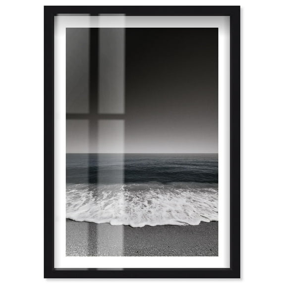 Horizon Line Shadowbox Print Coastal Wall Decor by Notoriart, Black ...