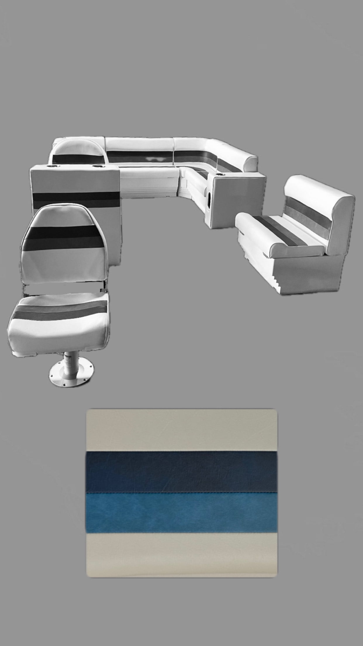 Horizon Manufacturing Premium Pontoon Furniture Set 14 PC Premium 008 ...