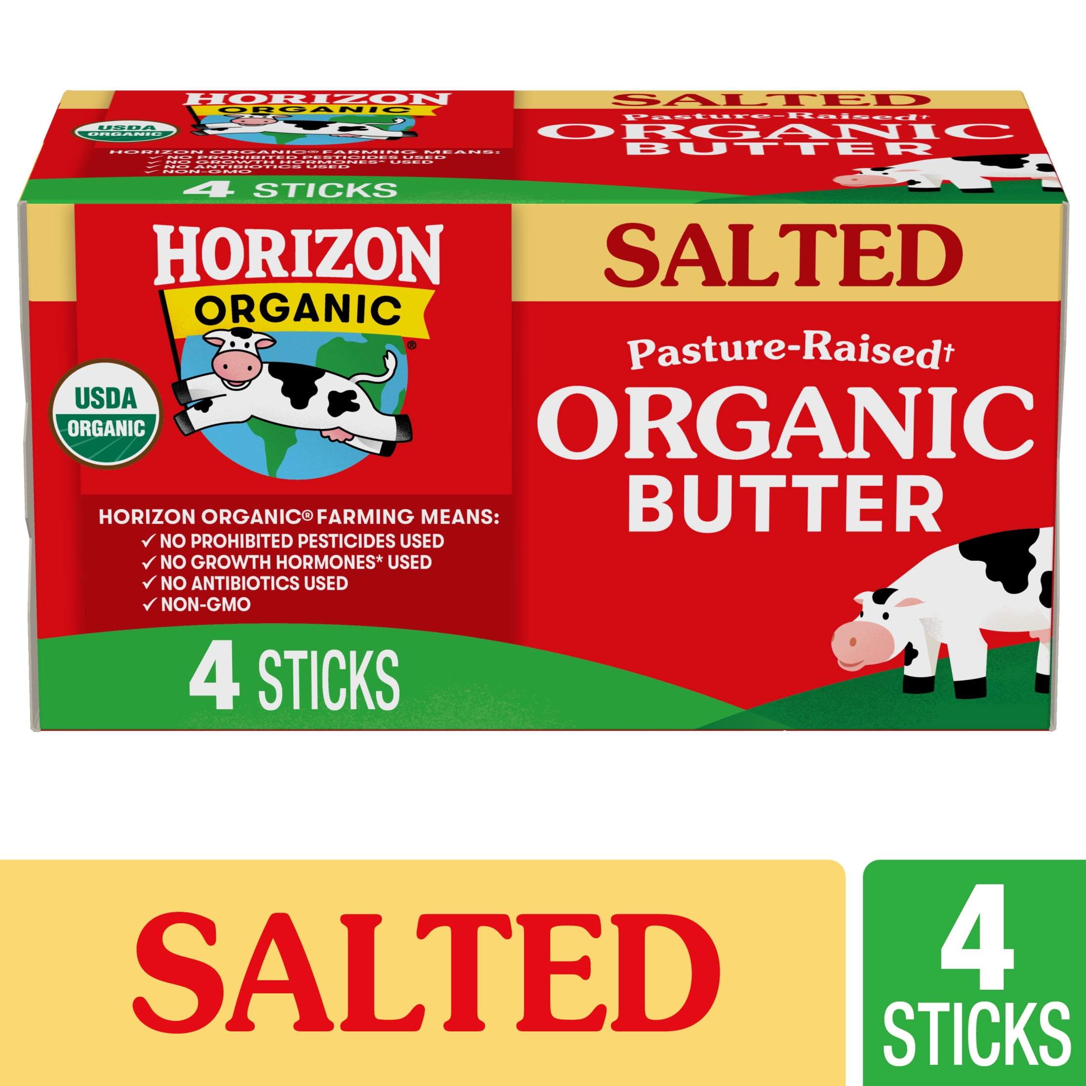 Horizon Organic Salted Butter Sticks 16 oz 4 Sticks Made with Organic ...
