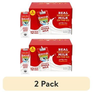 Horizon Organic Shelf-Stable Whole Milk Boxes, 8 fl oz, 12 Pack ...