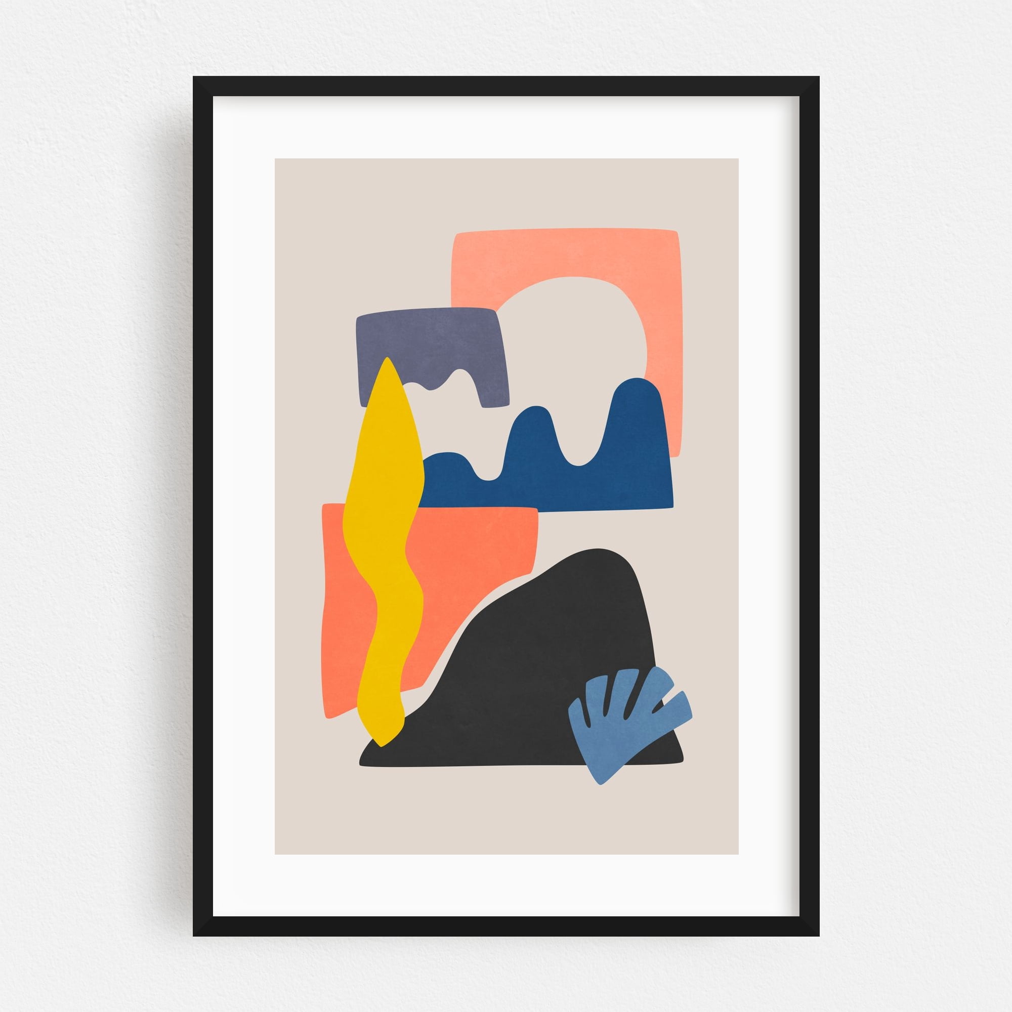 Horizon Shapes - Illustration Abstract Modern Art Geometric Minimalist ...