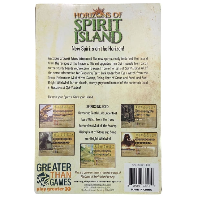 Horizons Of Spirit Island: Classic Spirit Panel Boards - 5 Greyboard ...